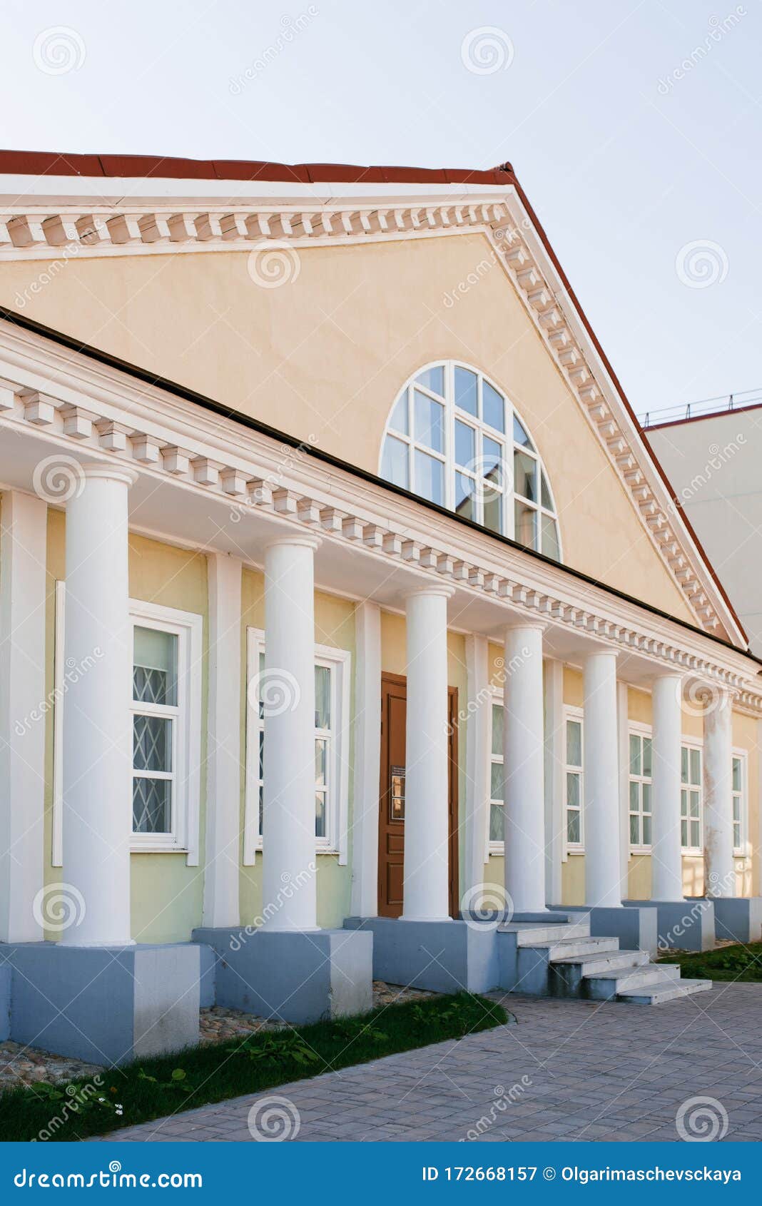 Minsk, Belarus. House with Columns in the Upper City Editorial ...
