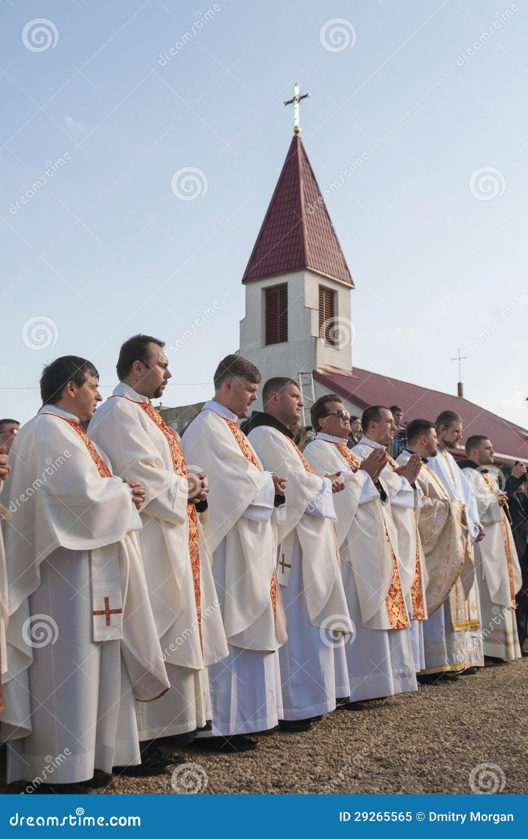 People Praying In Catholic Church
