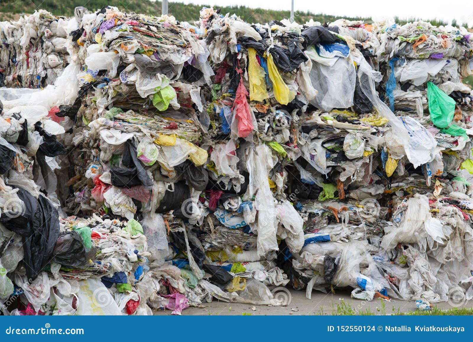 Minsk, Belarus -June 6, 2019 a Pile of Pressed Polyethylene at a ...