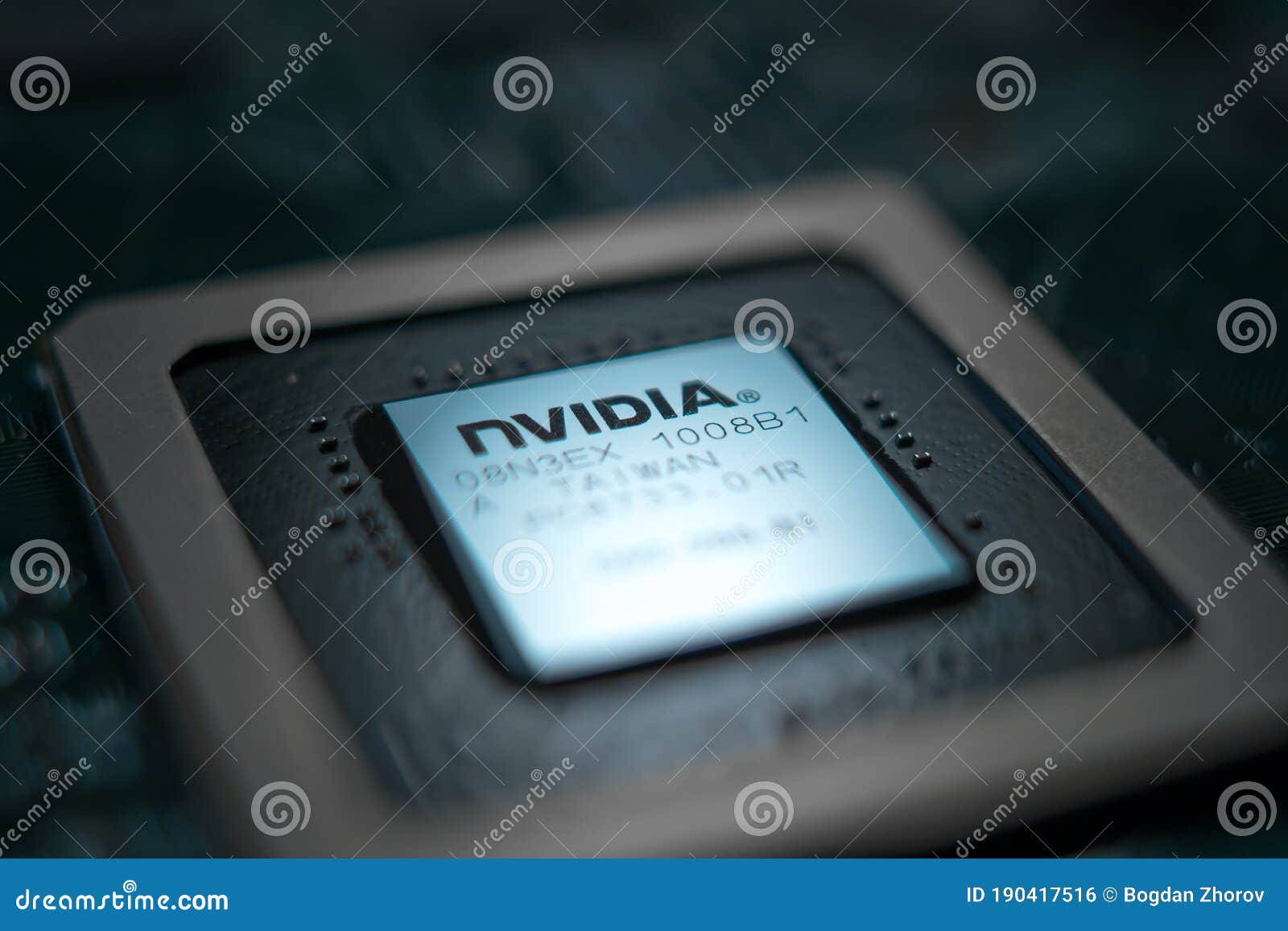 Minsk, Belarus, 2018. Nvidia Geforce Graphic Chip. Computer Technology ...