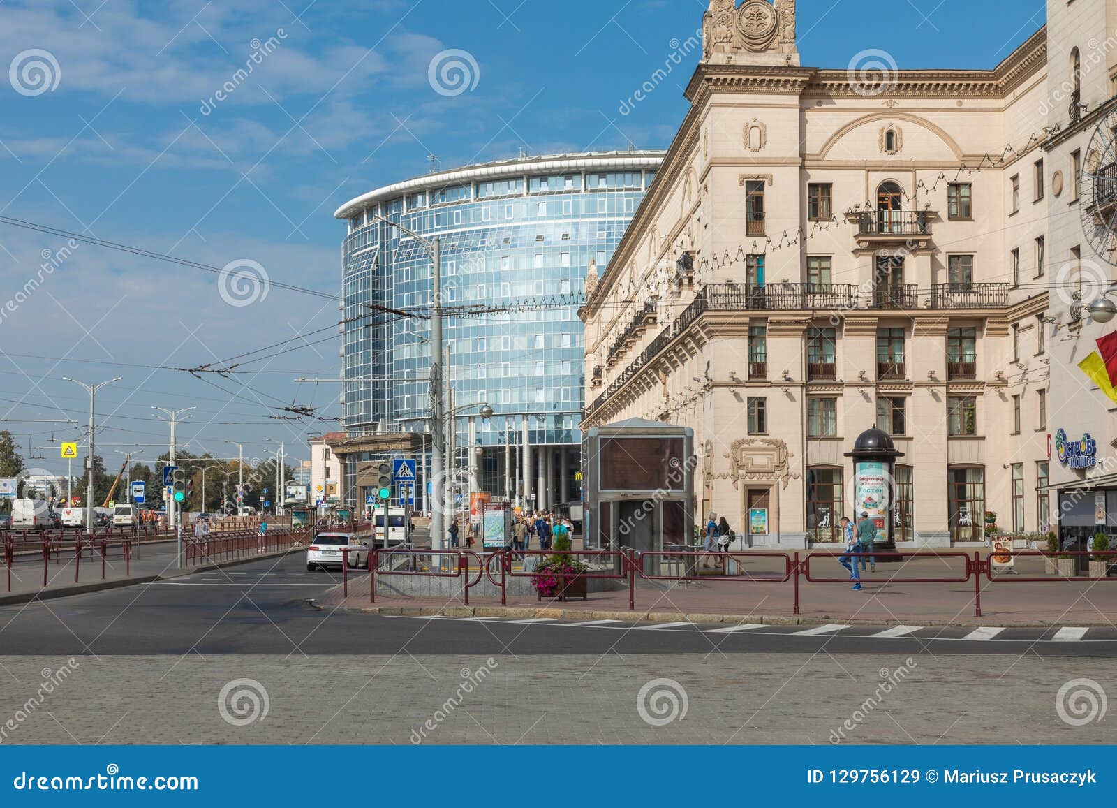 MINSK, BELARUS - SEPTEMBER 11, 2018: View of Center of Minsk. St ...