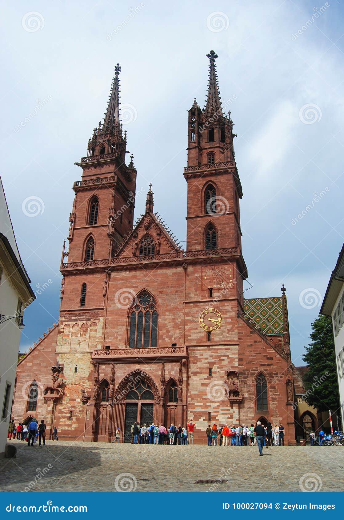 Minster Cathedral in Basel. Editorial Stock Image - Image of church ...
