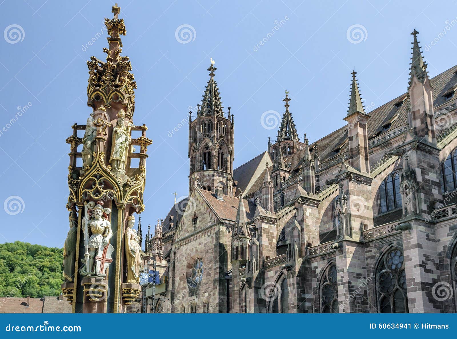 The Minster of Freiburg (Germany) Stock Image - Image of medieaval ...