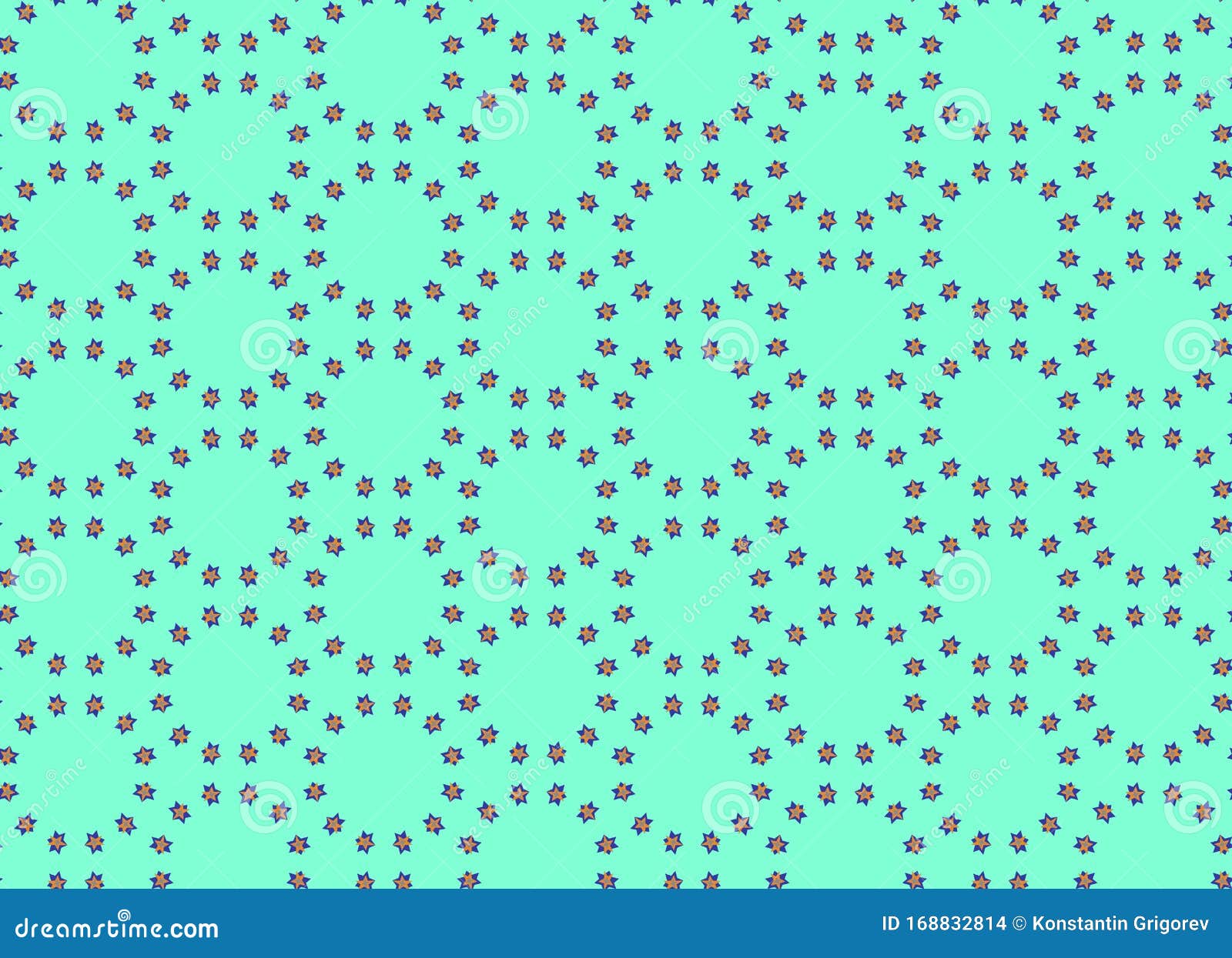 Mint Background Pattern from the Star Figures Circle Shape. Geometric ...