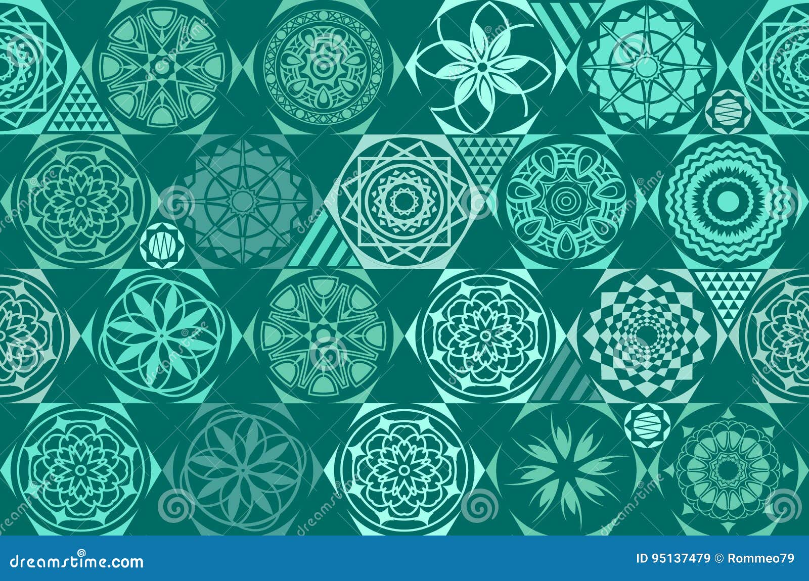 Mint Blue Drops on Turquoise and White Stripes. Seamless Vector Pattern ...