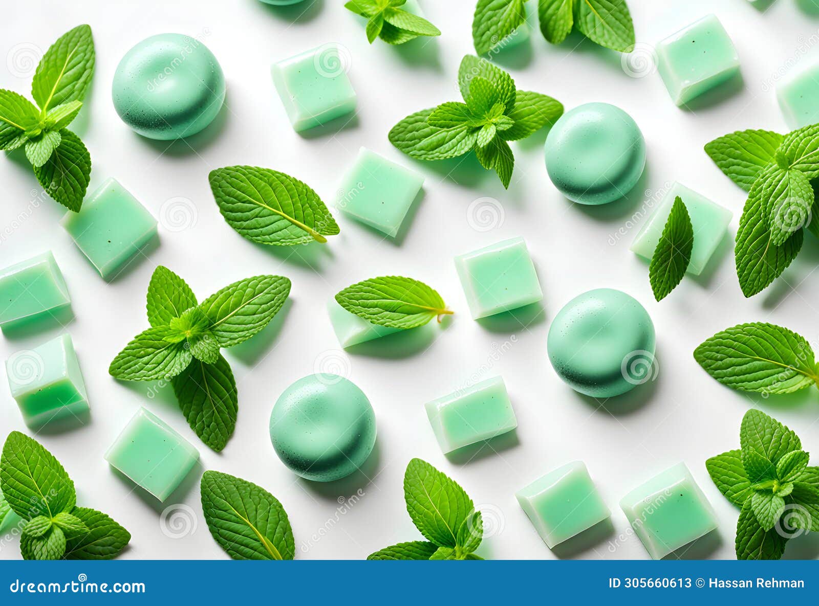 Mint Candies. Menthol Bonbons Stock Illustration - Illustration of ...
