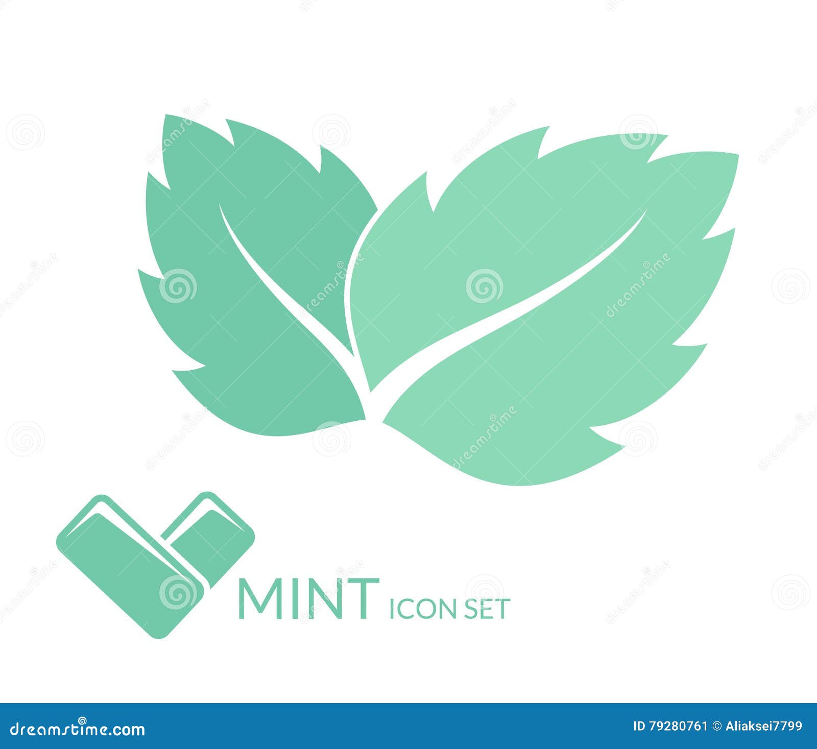 Mint Chewing Gum. Peppermint Bubblegum Pads. Realistic Advertising ...