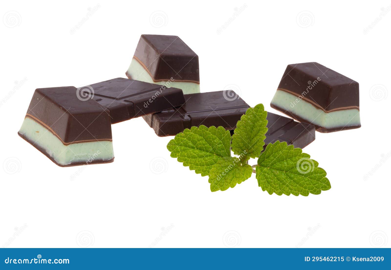 Mint Chocolate Candies Isolated Stock Image - Image of minty, object ...