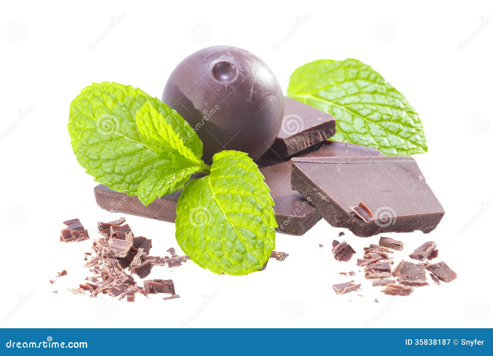 Mint chocolate. stock image. Image of dessert, chocolate - 35838187