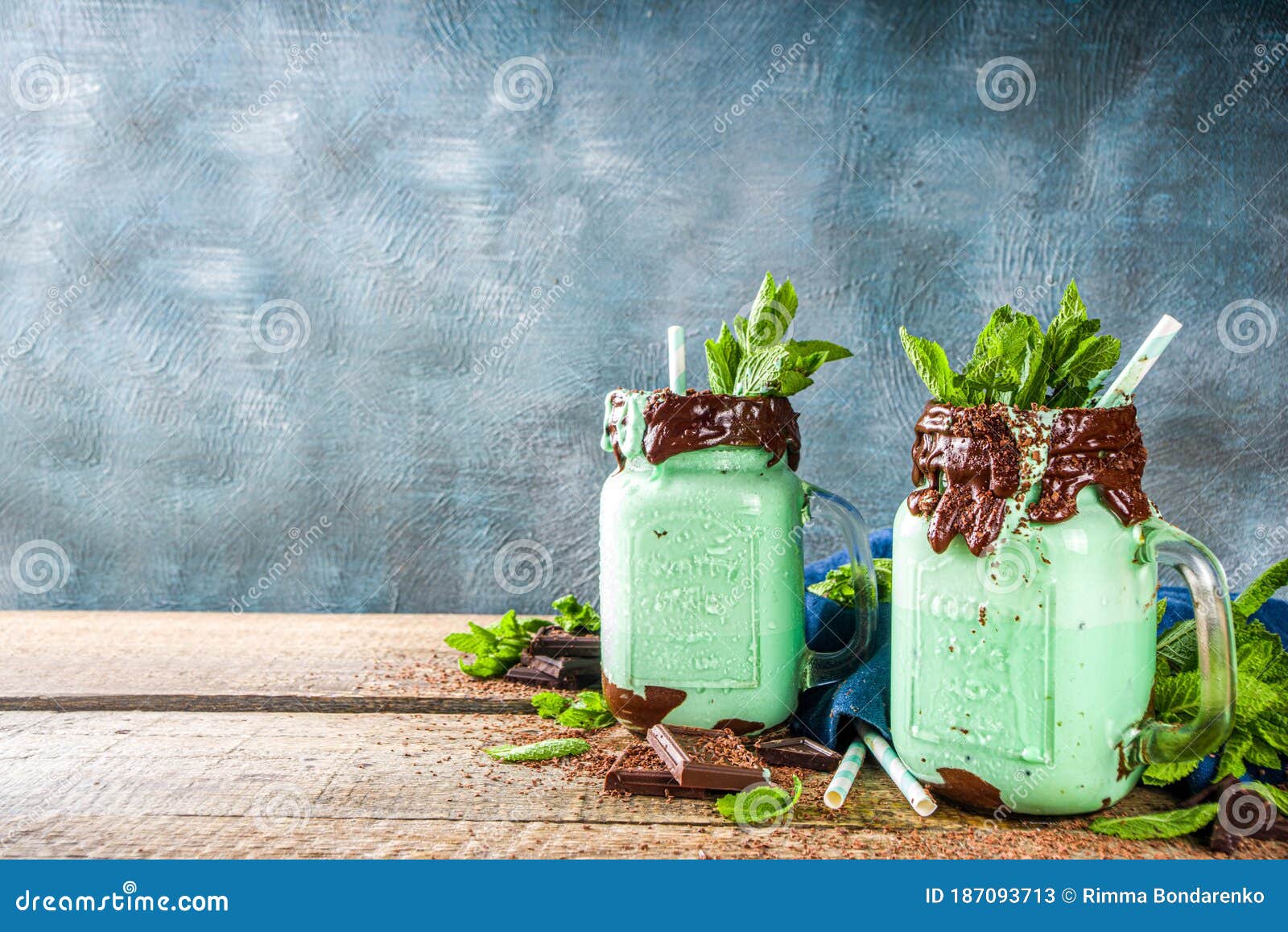 Mint chocolate milkshake stock image. Image of iced - 187093713