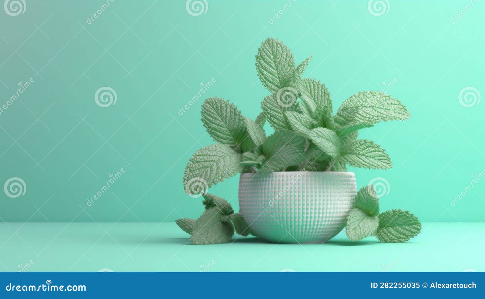 Mint Color Items on a Pink Background. Visualization of the Space of a ...