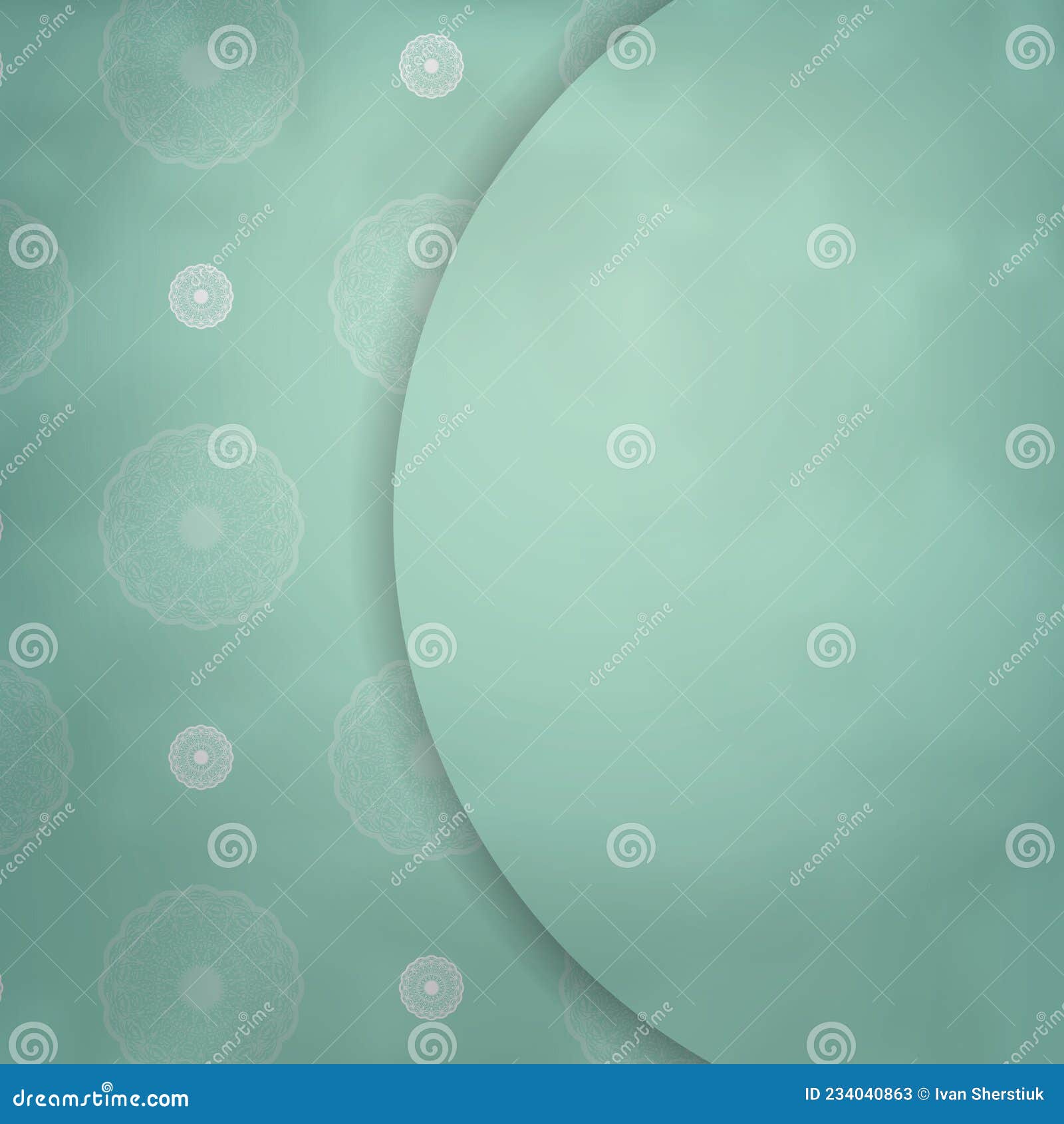 A Mint Colored Card with a Luxurious White Pattern is Prepared for ...