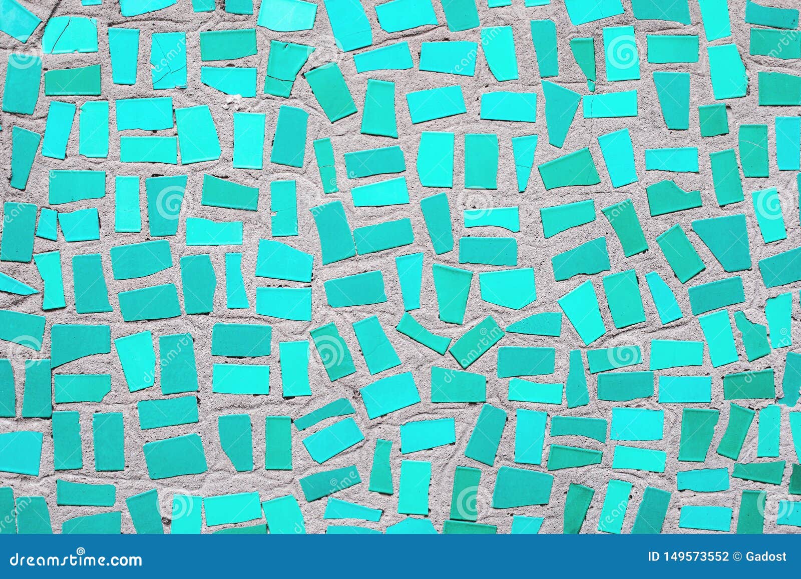 Mint Colored Mosaic Ceramic Tiles Neutral Background Stock Photo ...