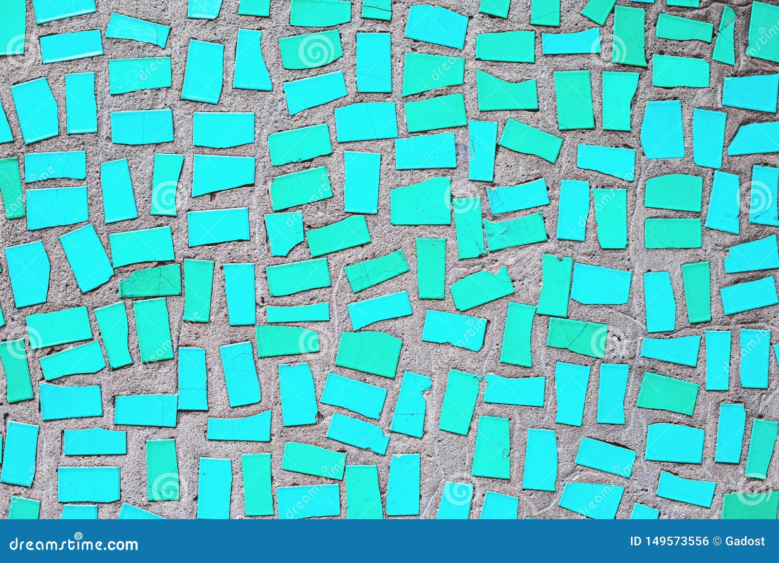 Mint Colored Mosaic Ceramic Tiles Neutral Background Stock Photo ...