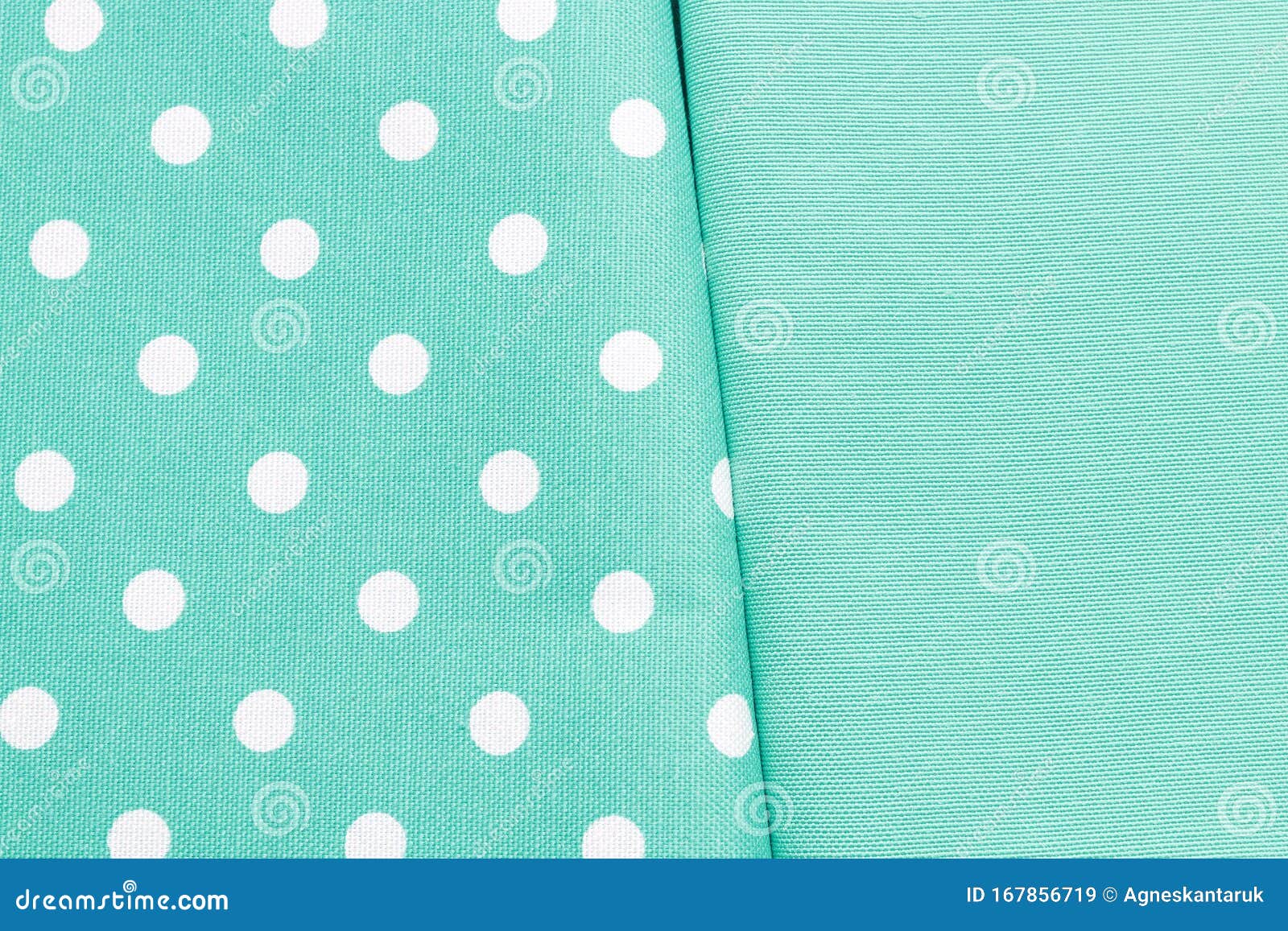 Mint dotted fabric stock image. Image of white, fabric - 167856719