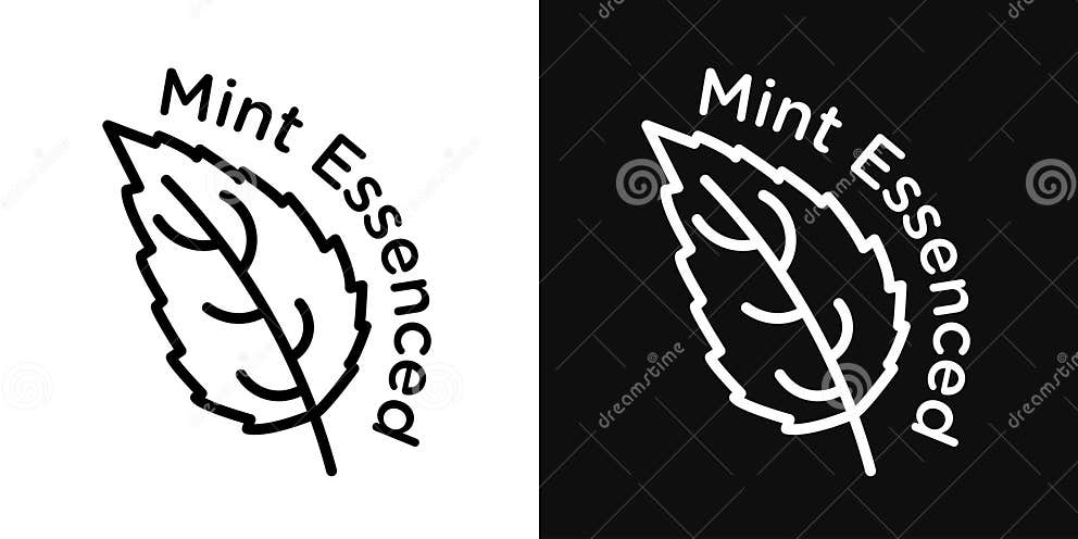 Mint essenced icon stock illustration. Illustration of silhouette ...