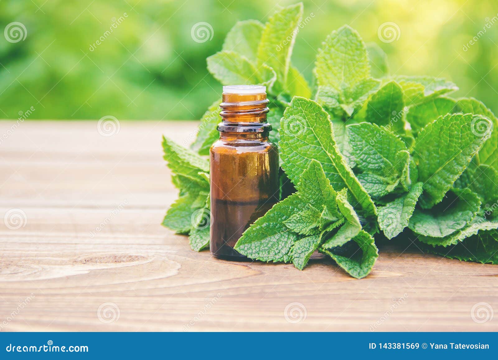 The Mint Extract in a Small Jar. Selective Focus Stock Image - Image of ...