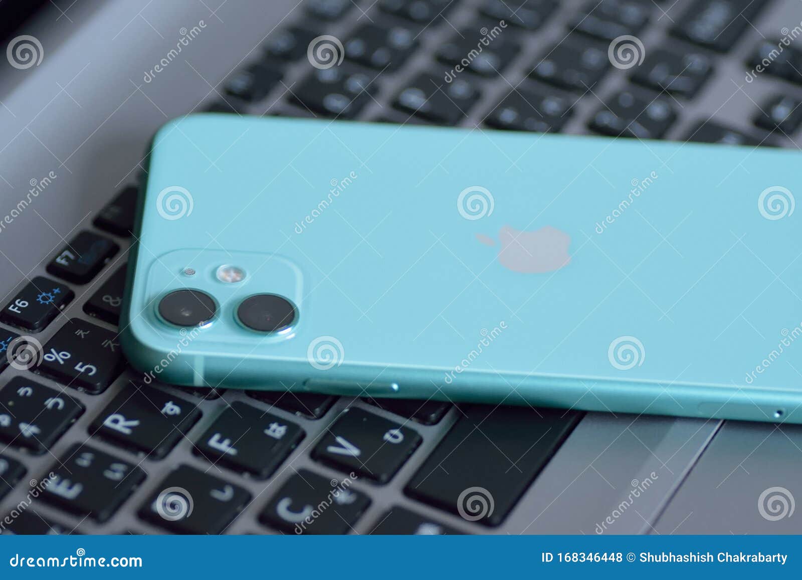 Mint Green Color IPhone 11 Featuring Dual Camera Editorial Stock Photo ...