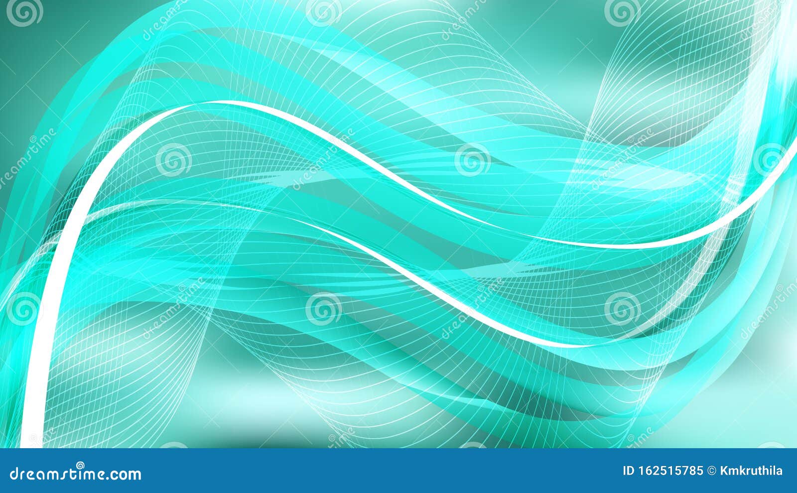 Mint Green Flowing Curves Background Stock Vector - Illustration of ...