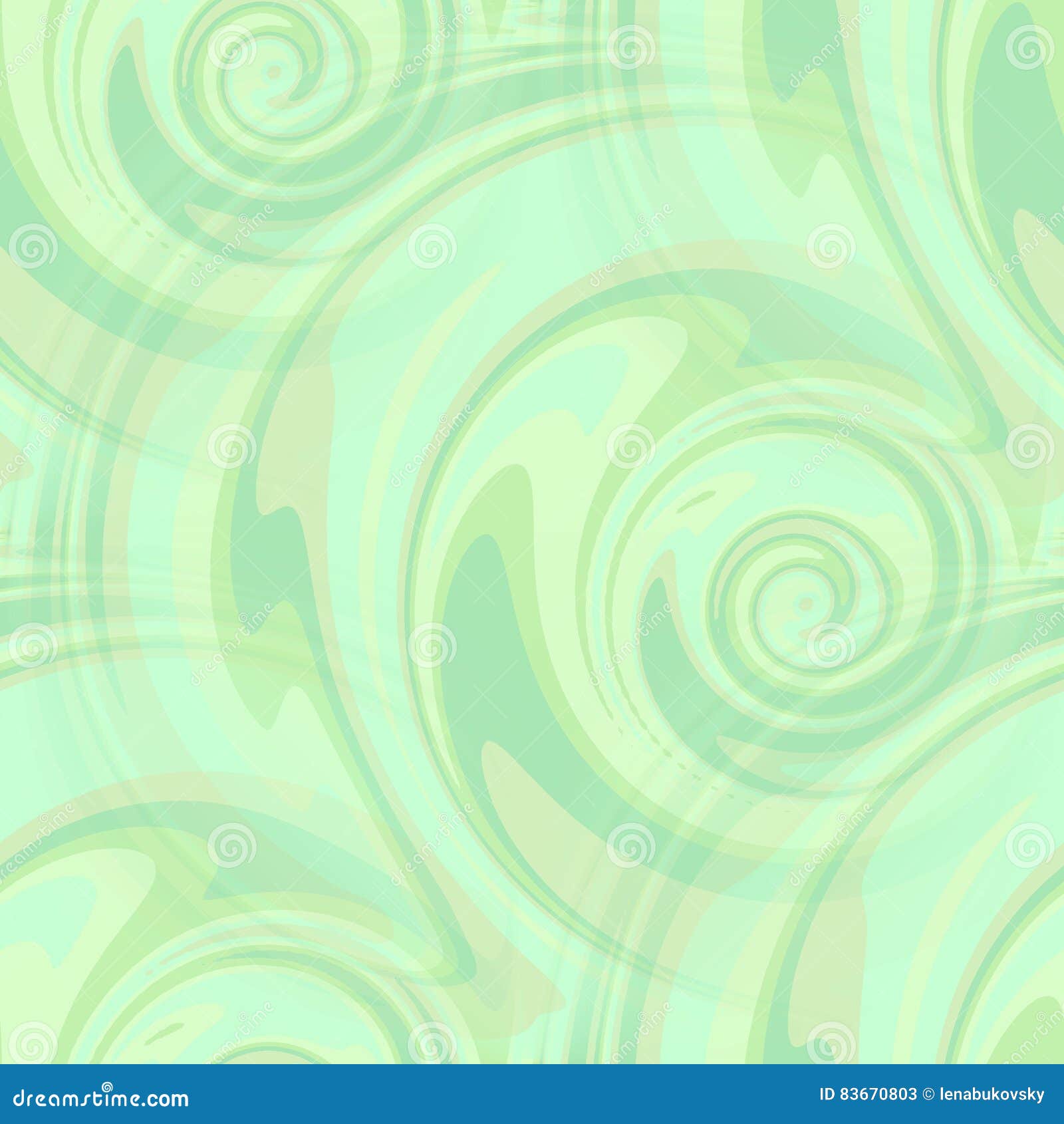 Mint Green Swirls Pattern - Seamless Stock Illustration - Illustration ...