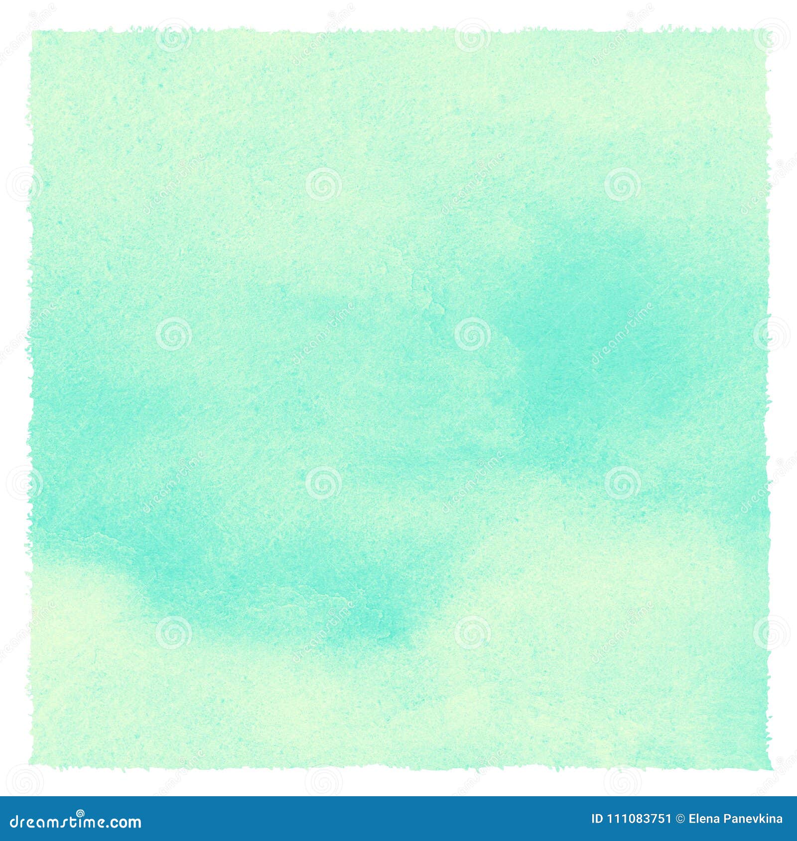 Mint Green Gradient Watercolor Background Hand Drawn Aquarelle Texture
