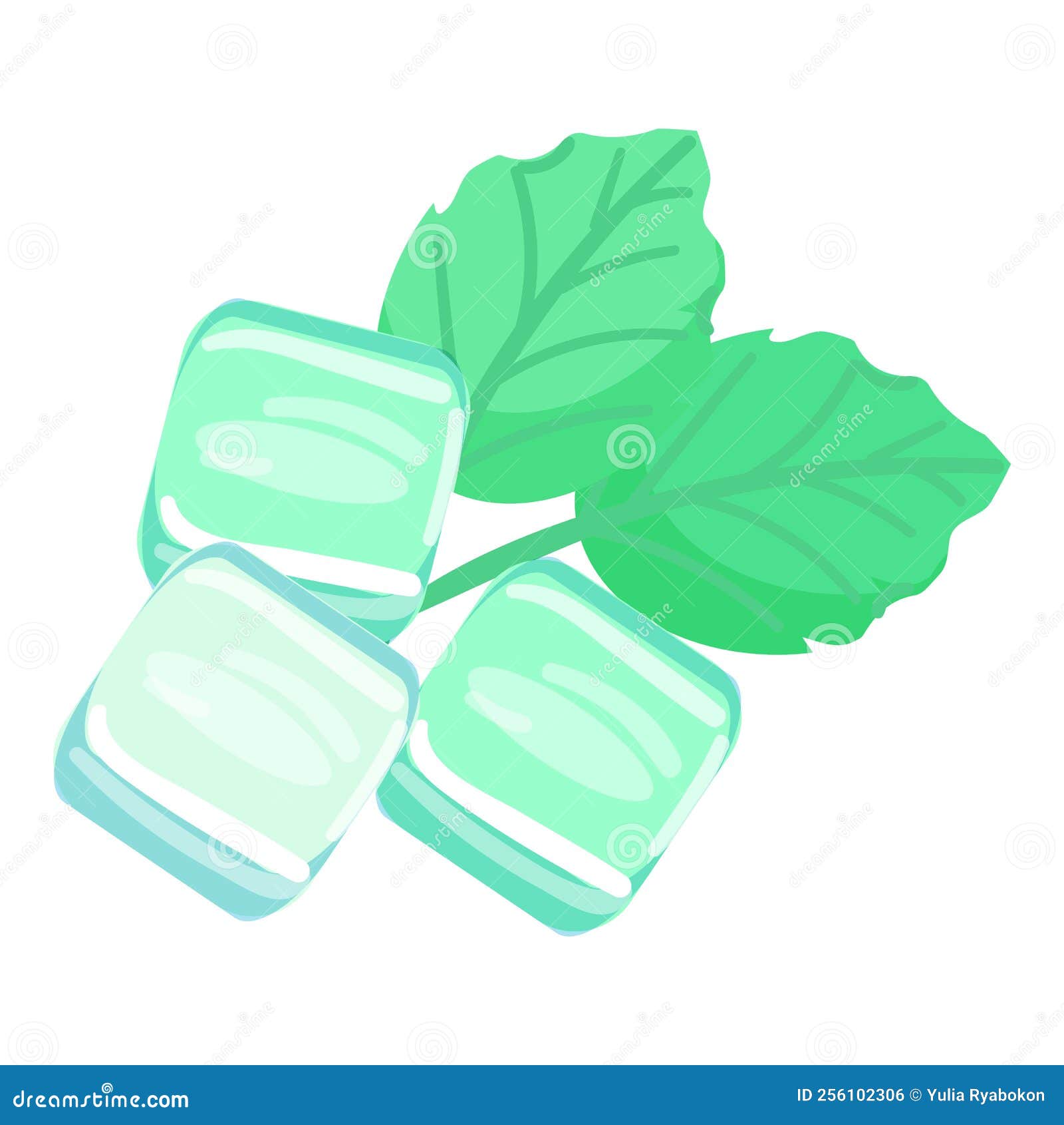 Mint Gum Pads Icon Cartoon Vector. Chewy Pack | CartoonDealer.com ...