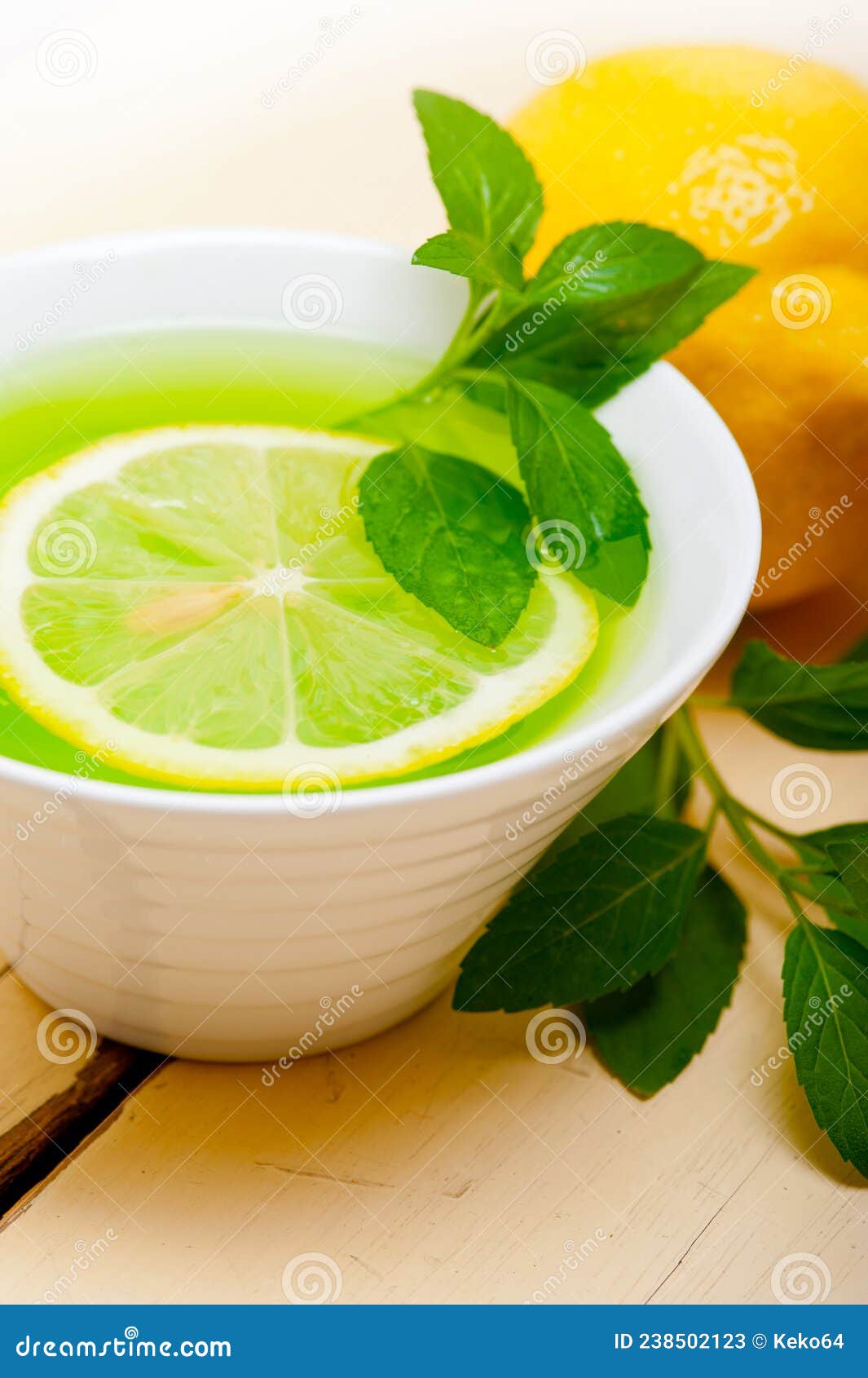 Mint Infusion Tea Tisane with Lemon Stock Image - Image of homemade ...