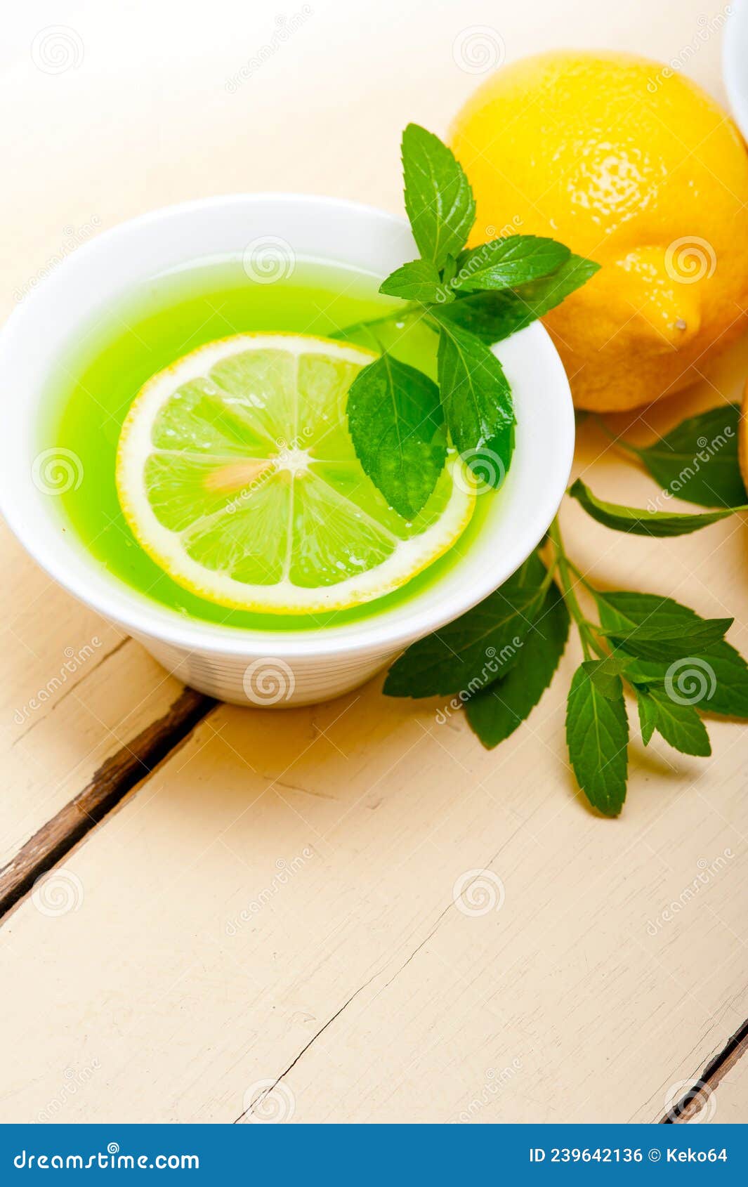 Mint Infusion Tea Tisane with Lemon Stock Photo - Image of homemade ...