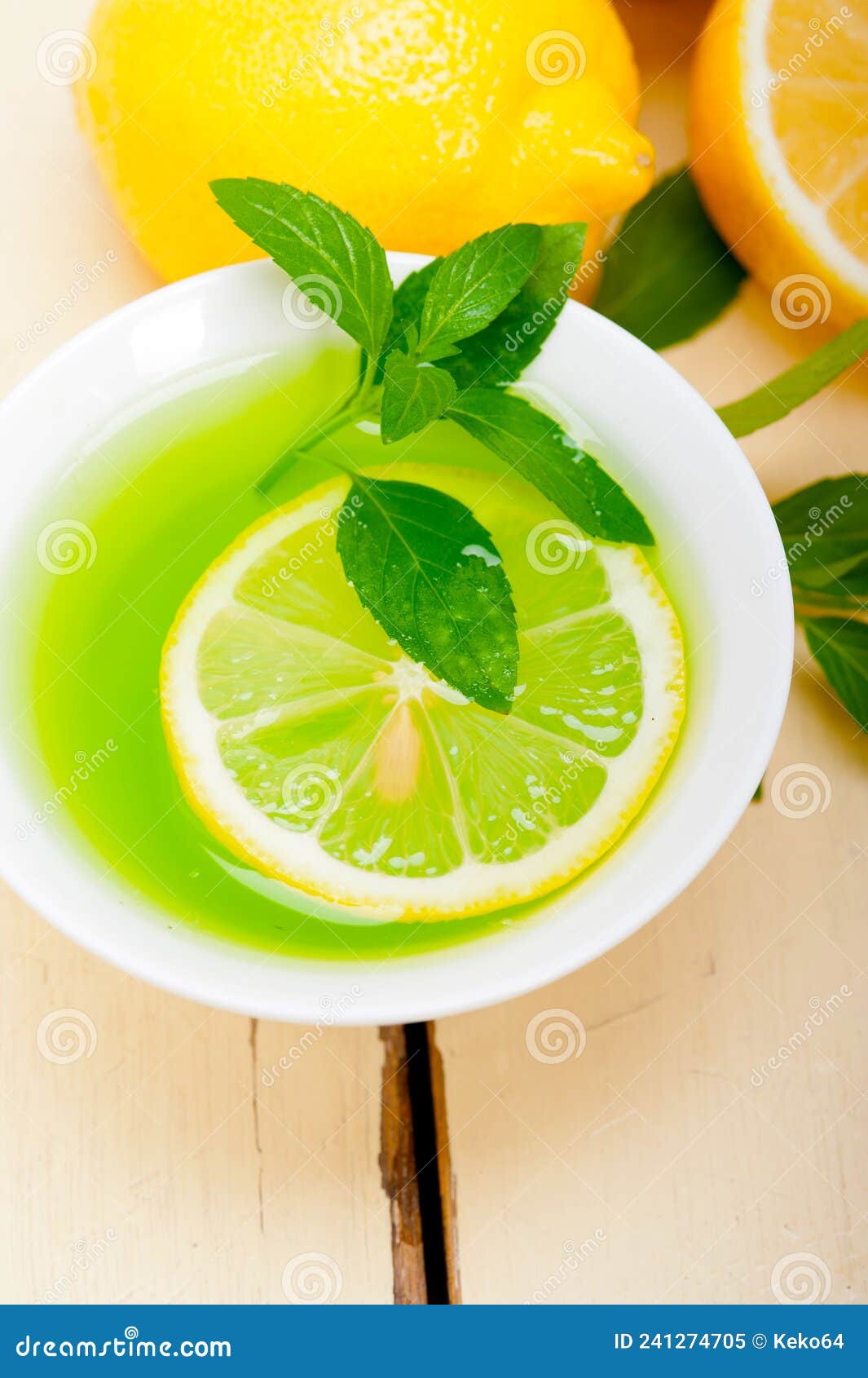 Mint Infusion Tea Tisane with Lemon Stock Image - Image of drink ...