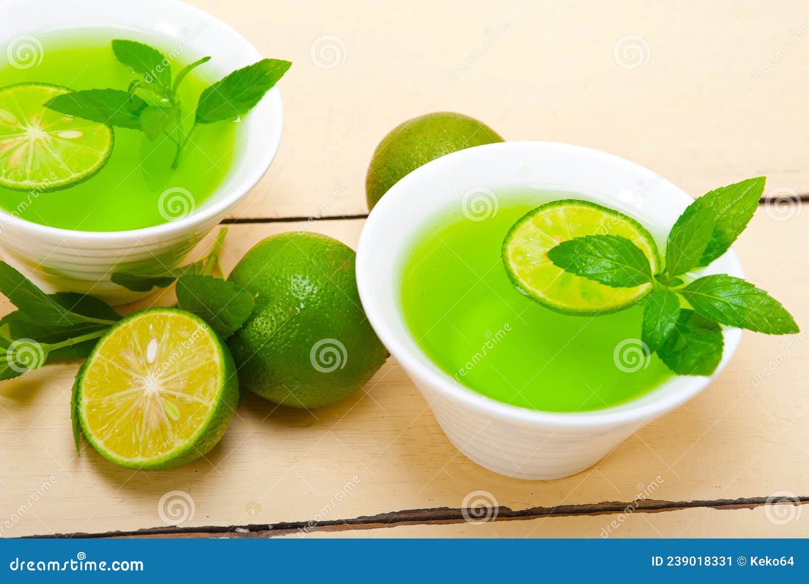 Mint Infusion Tea Tisane with Lime Stock Image - Image of fruit, lemon ...