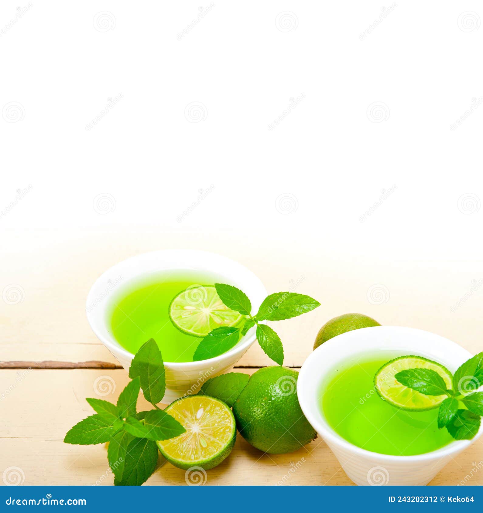 Mint Infusion Tea Tisane with Lime Stock Photo - Image of nutrition ...