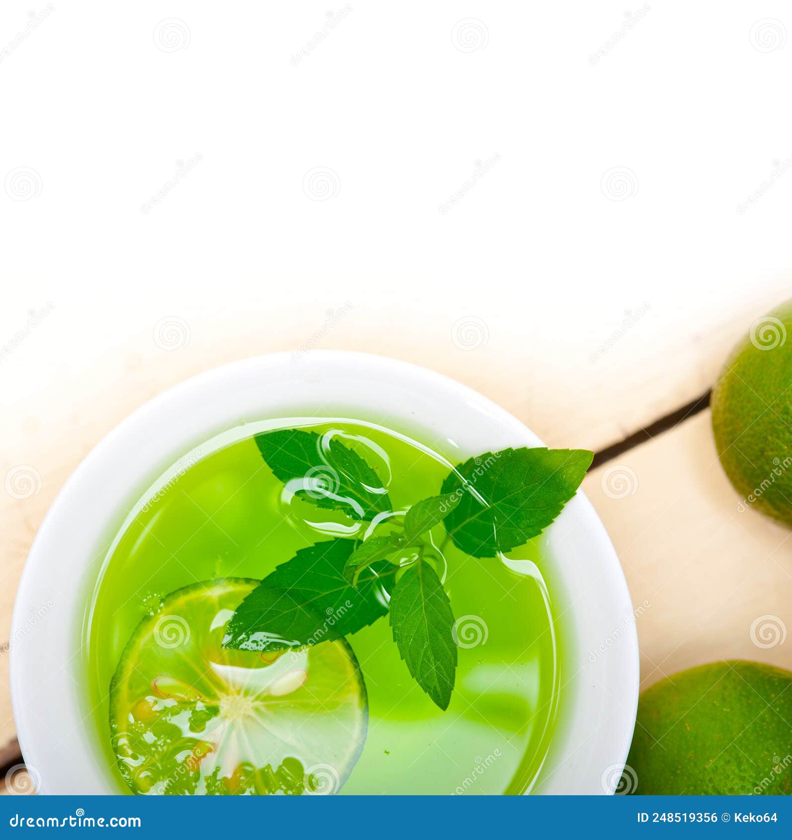 Mint Infusion Tea Tisane with Lime Stock Photo - Image of infusion ...