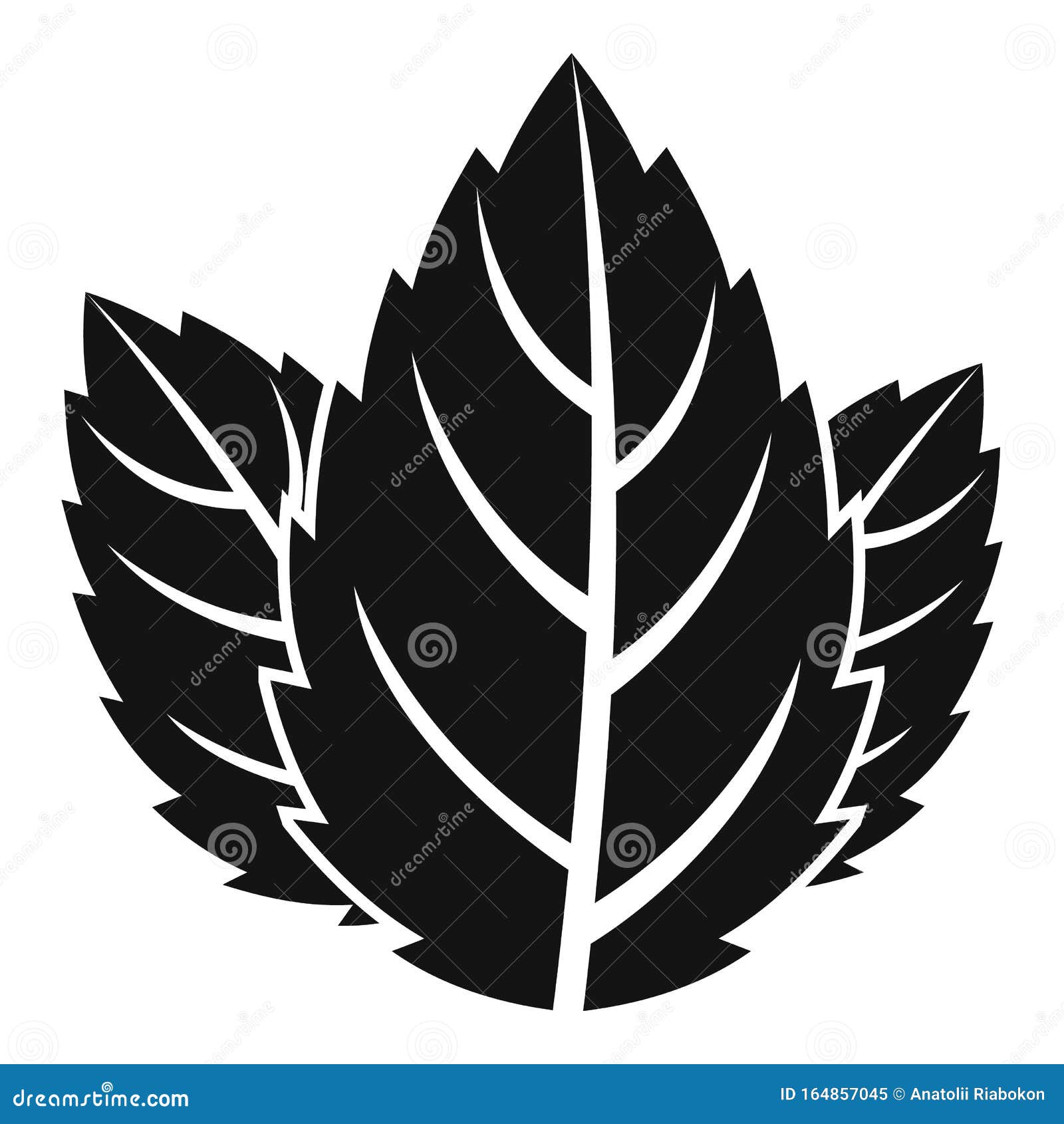 Mint Leaf Icon, Simple Style Stock Vector - Illustration of design ...