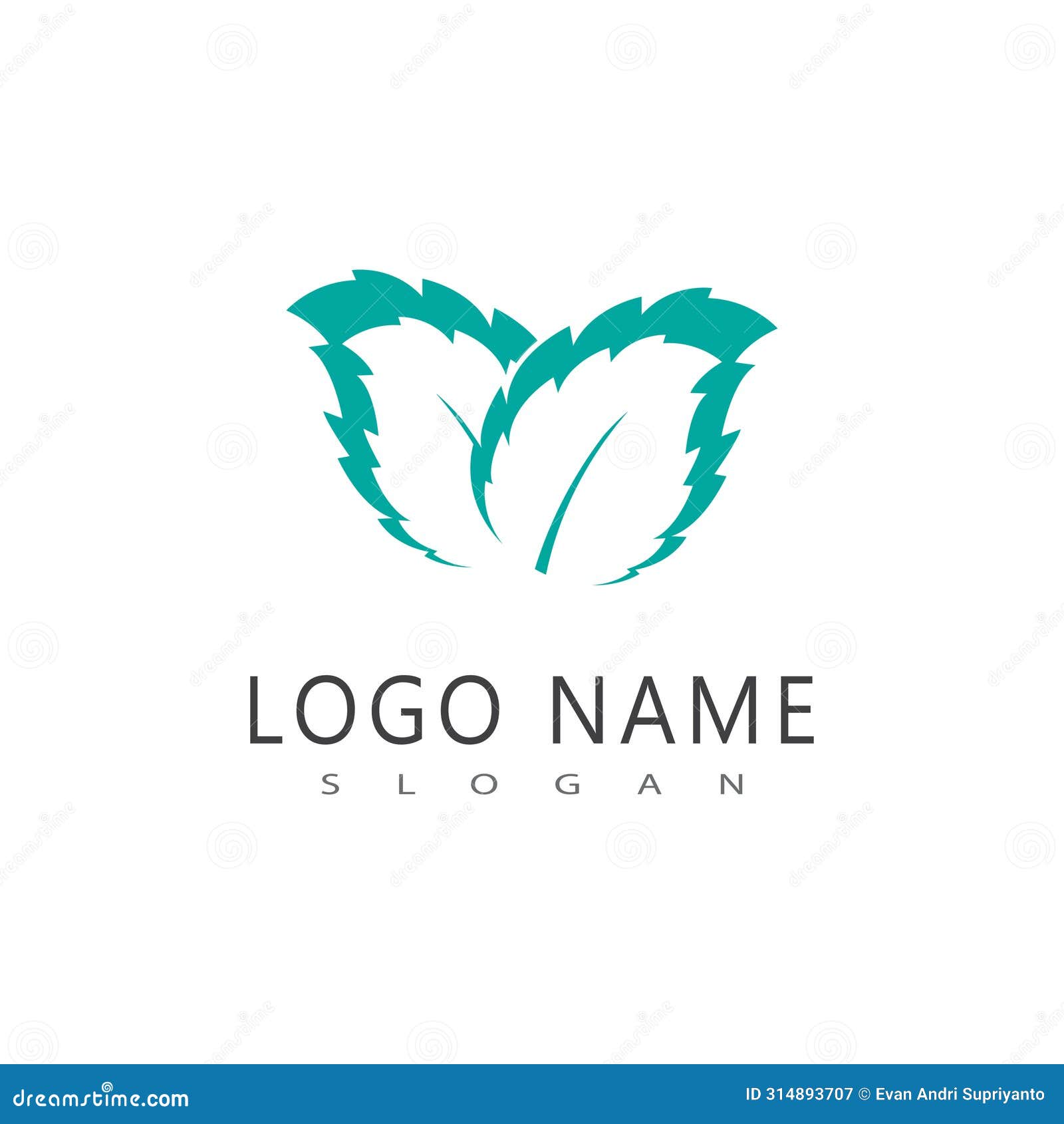 Mint Leaf Logo Vector Template Symbol Design Stock Illustration ...