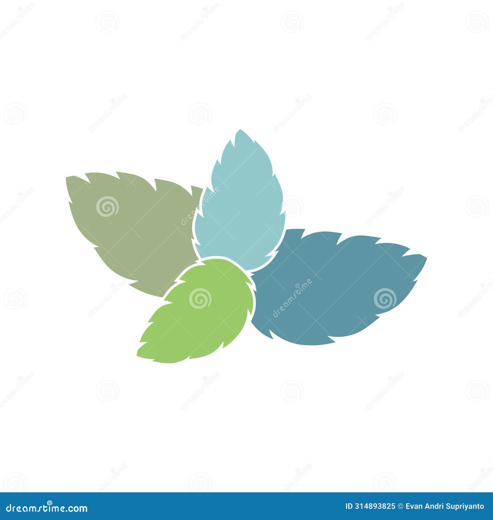 Mint Leaf Logo Vector Template Symbol Design Stock Illustration ...