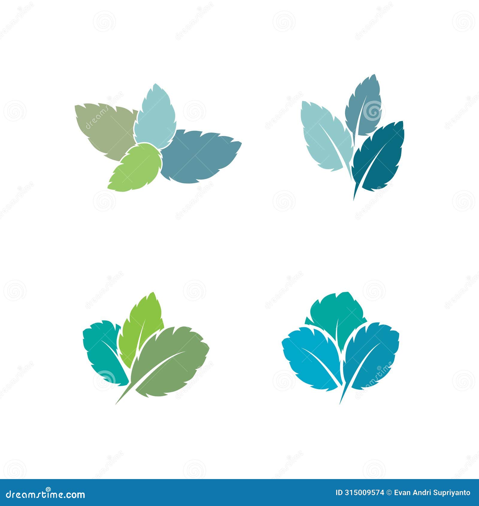 Mint Leaf Logo Vector Template Symbol Design Stock Vector ...