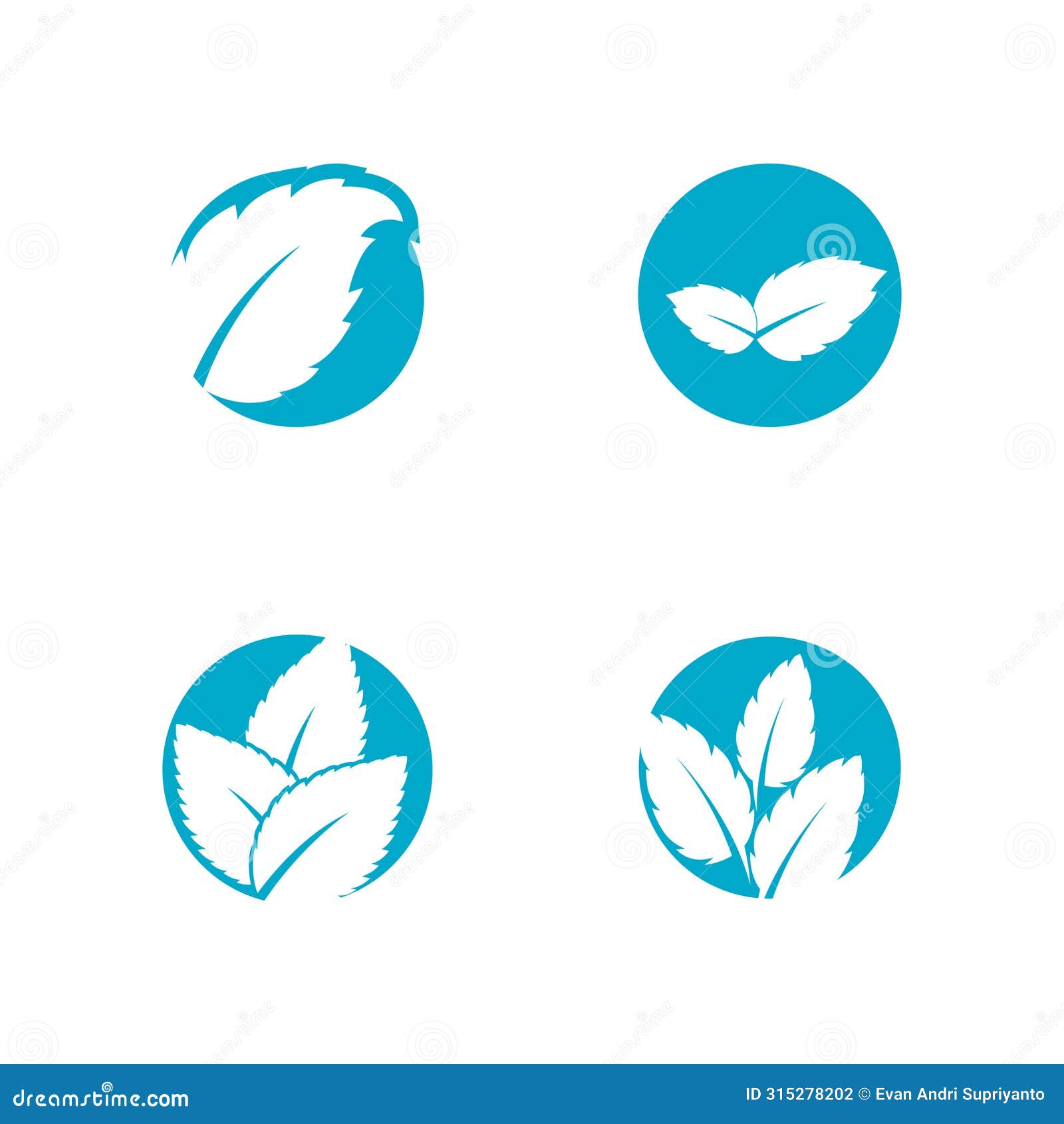 Mint Leaf Logo Vector Template Symbol Design Stock Vector ...