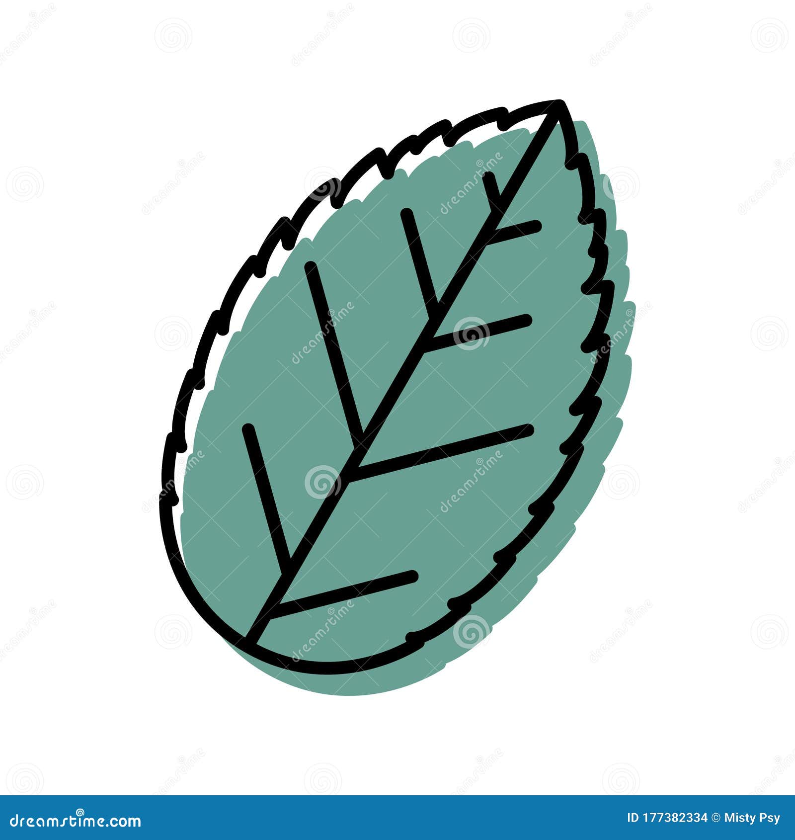 Mint Leaf Vector Icon. Trendy Minimalist Leaf for Web Design and Apps ...