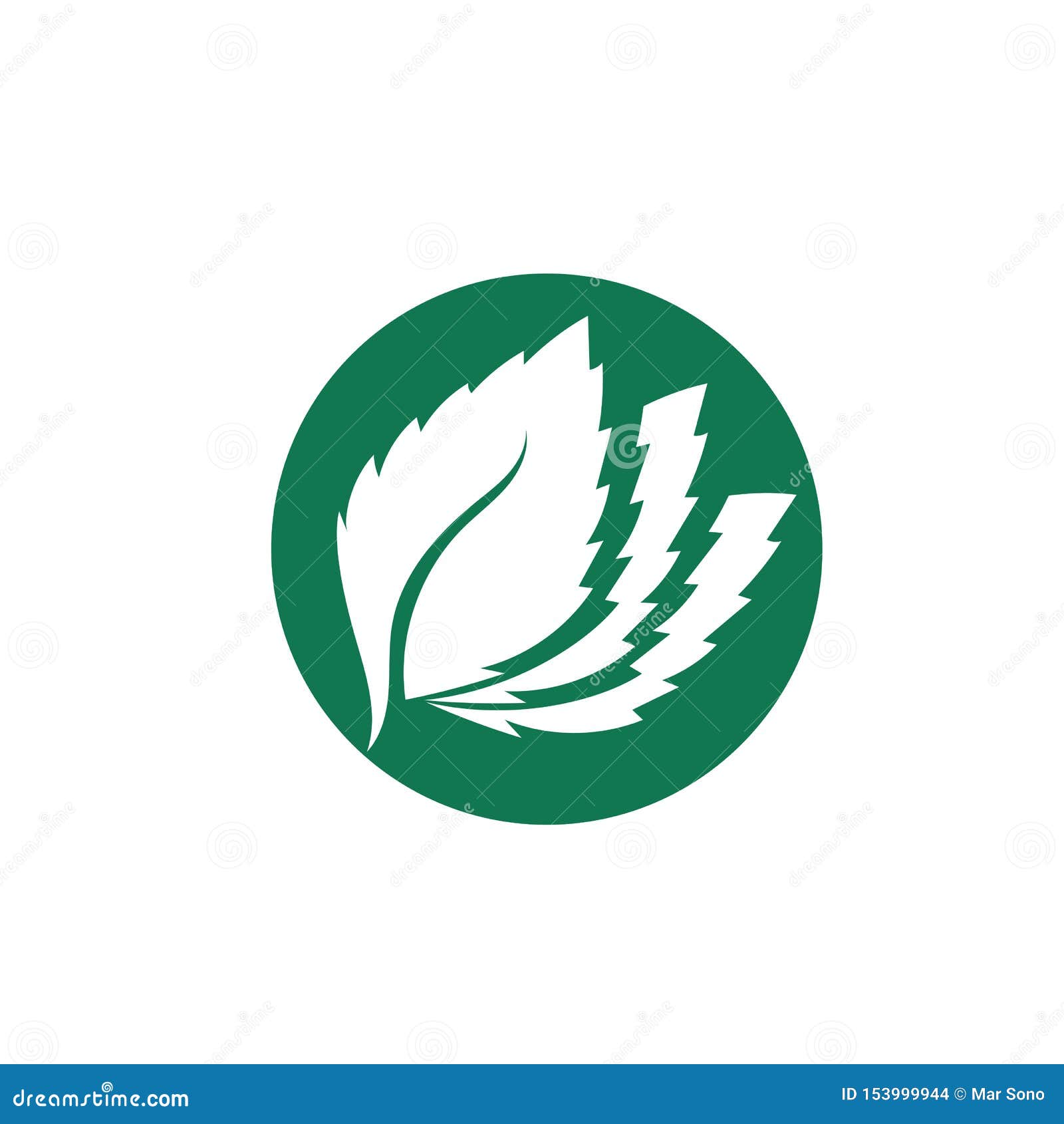 Mint Leaves Flat Vector Color Icon Stock Vector - Illustration of logo ...