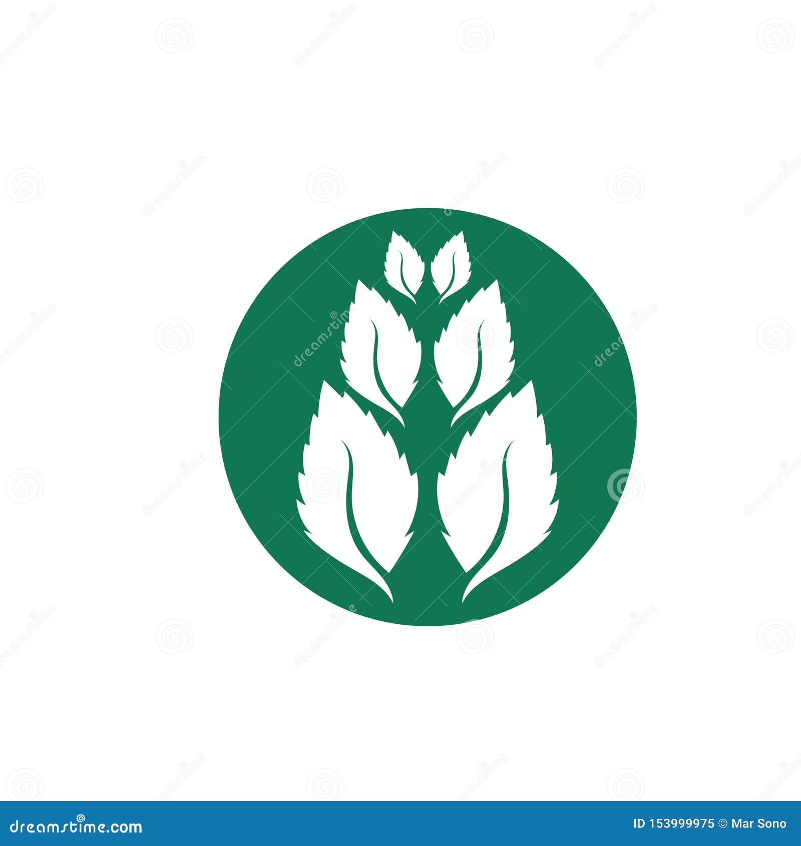 Mint Leaves Flat Vector Color Icon Stock Vector - Illustration of ...