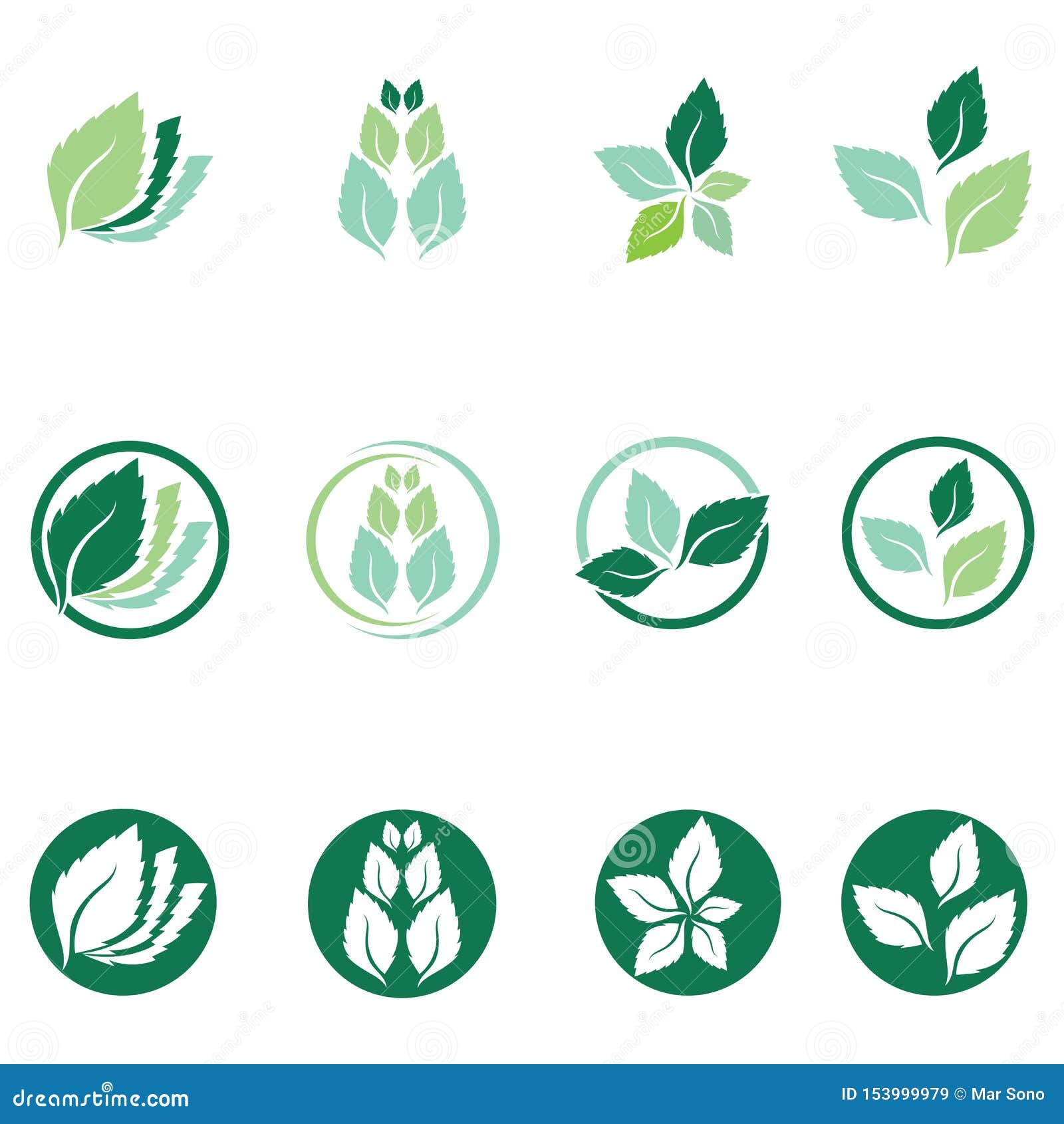 Mint Leaves Flat Vector Color Icon Stock Vector - Illustration of ...