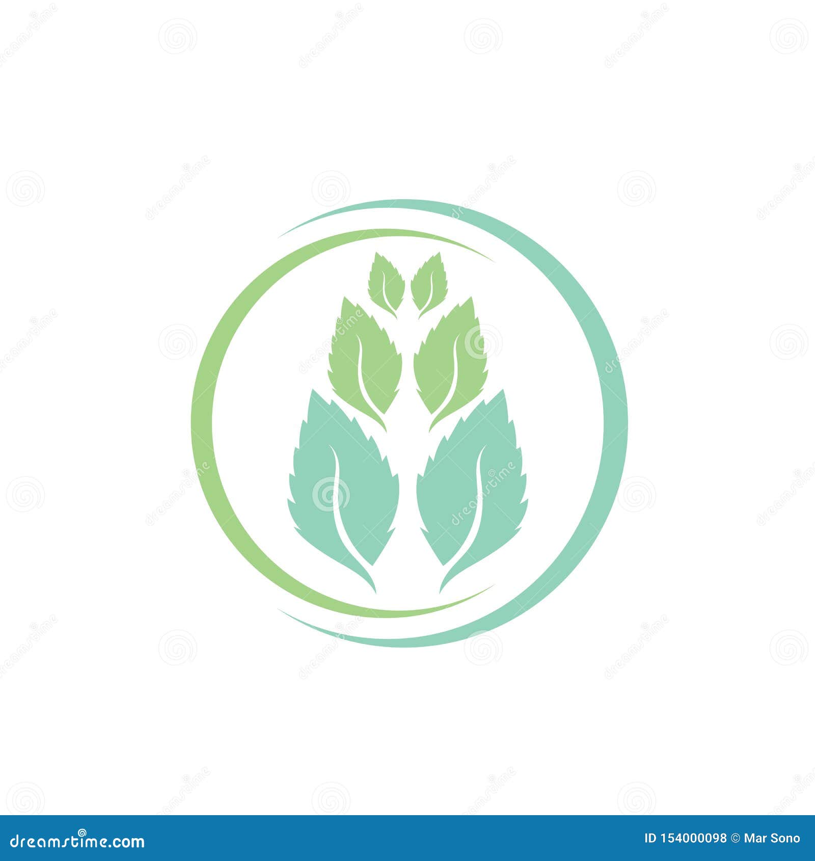 Mint Leaves Flat Vector Color Icon Stock Vector - Illustration of ...