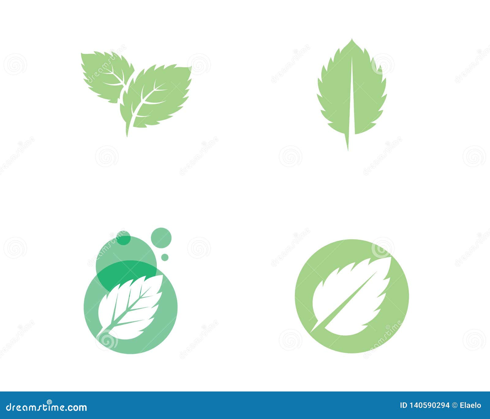 Mint Leaves Flat Vector Icon Stock Vector - Illustration of isolated ...