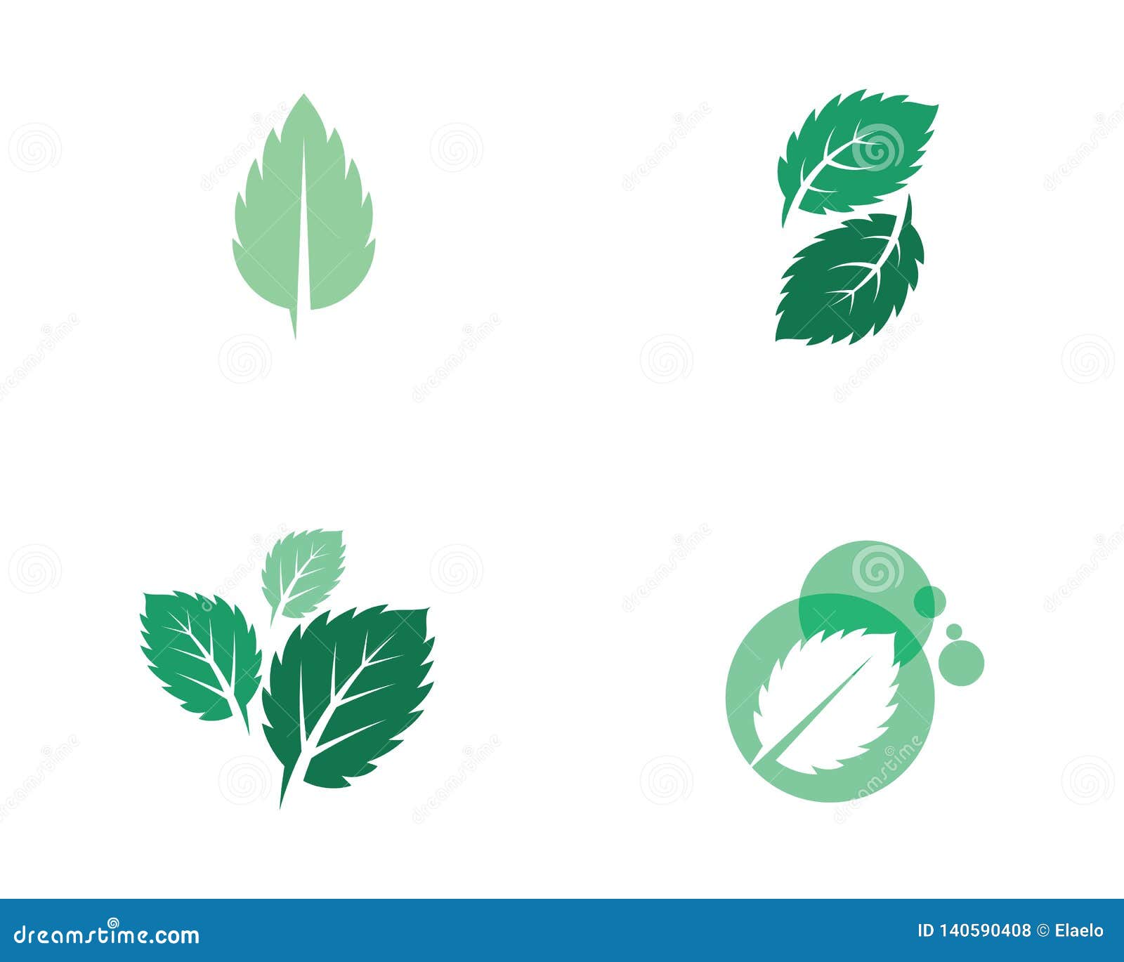 Mint Leaves Flat Vector Icon Stock Vector - Illustration of logo ...