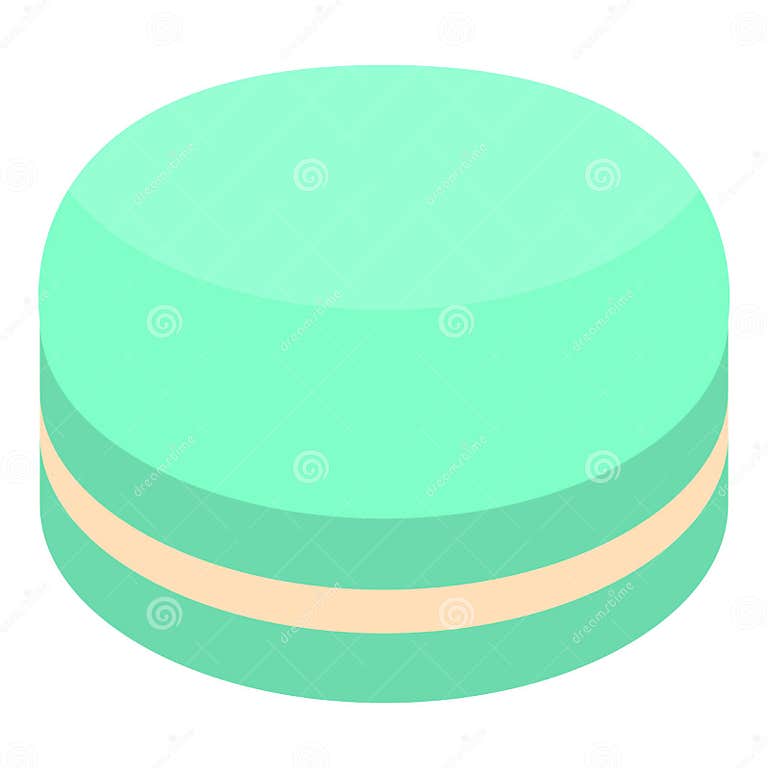 Mint Macaroon Icon, Isometric Style Stock Vector - Illustration of ...