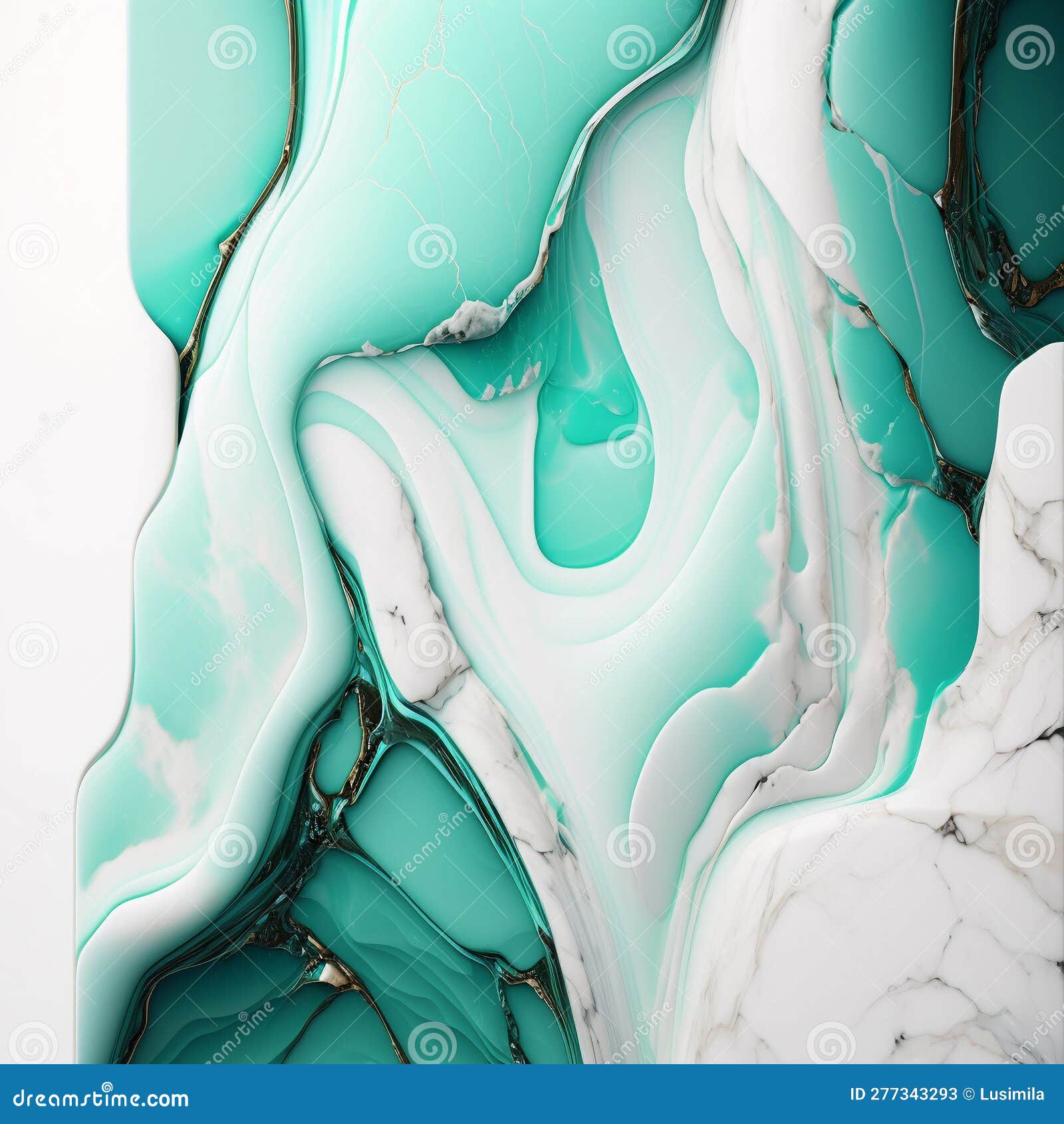 Mint Marble With Obsidian Vertical Background. Stock Image ...