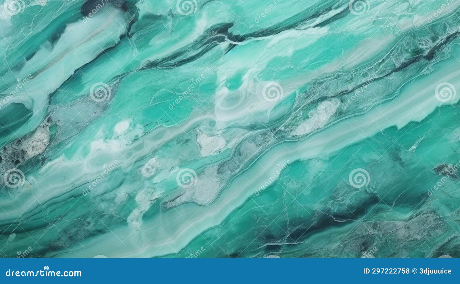Mint Marble with Emerald Horizontal Background. Stock Illustration ...