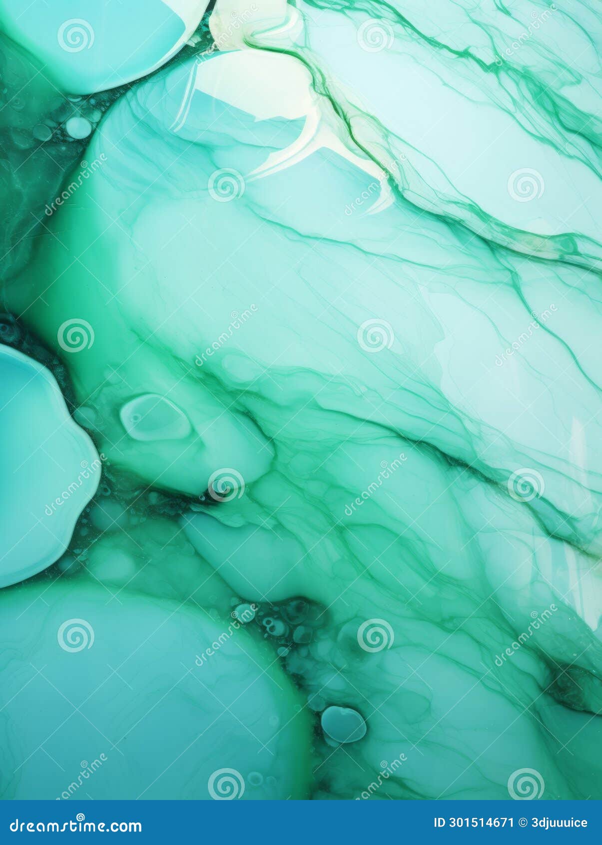 Mint Marble With Obsidian Vertical Background. Stock Image ...