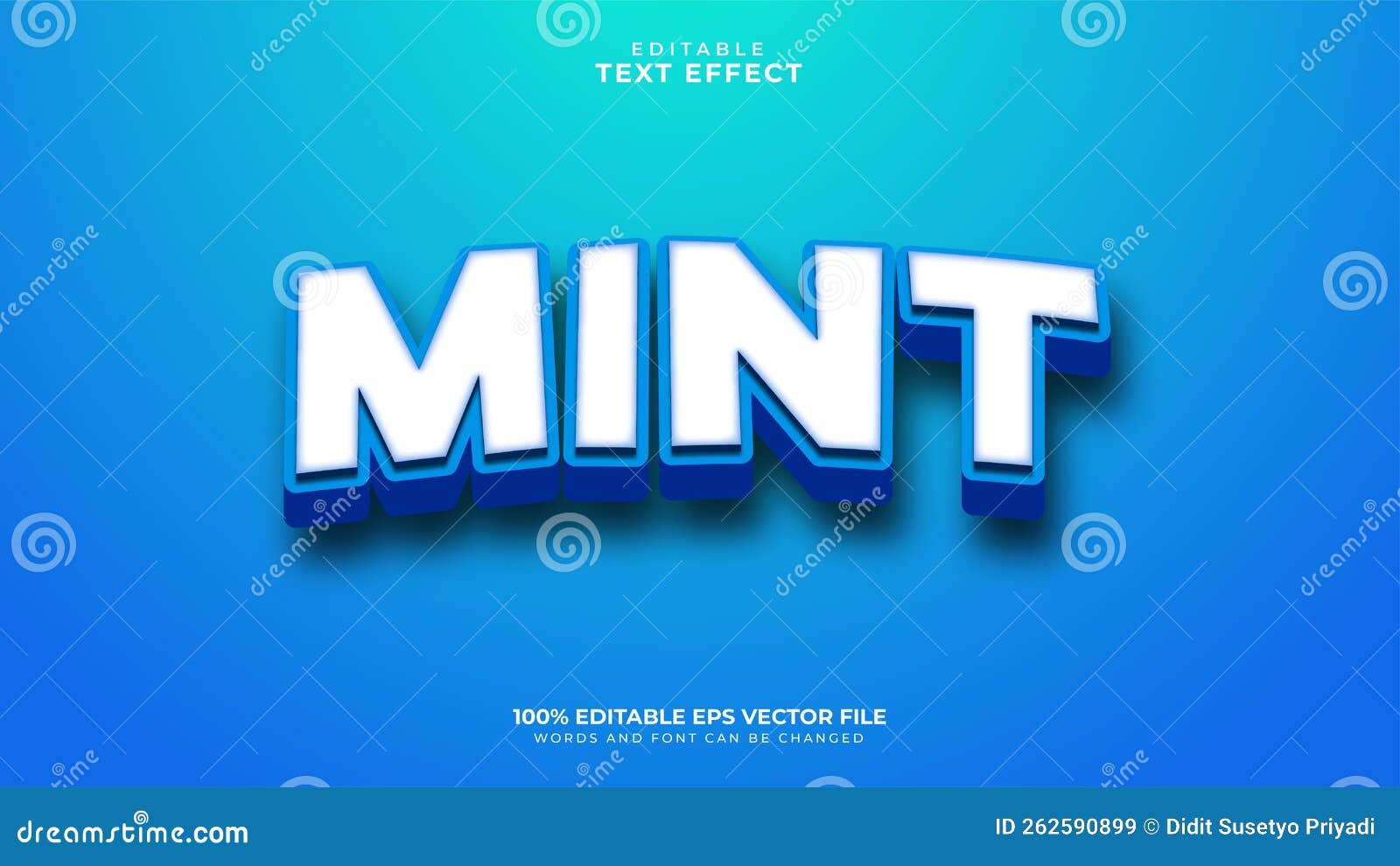 Mint Text Effect, Editable Text Effect Stock Vector - Illustration of ...
