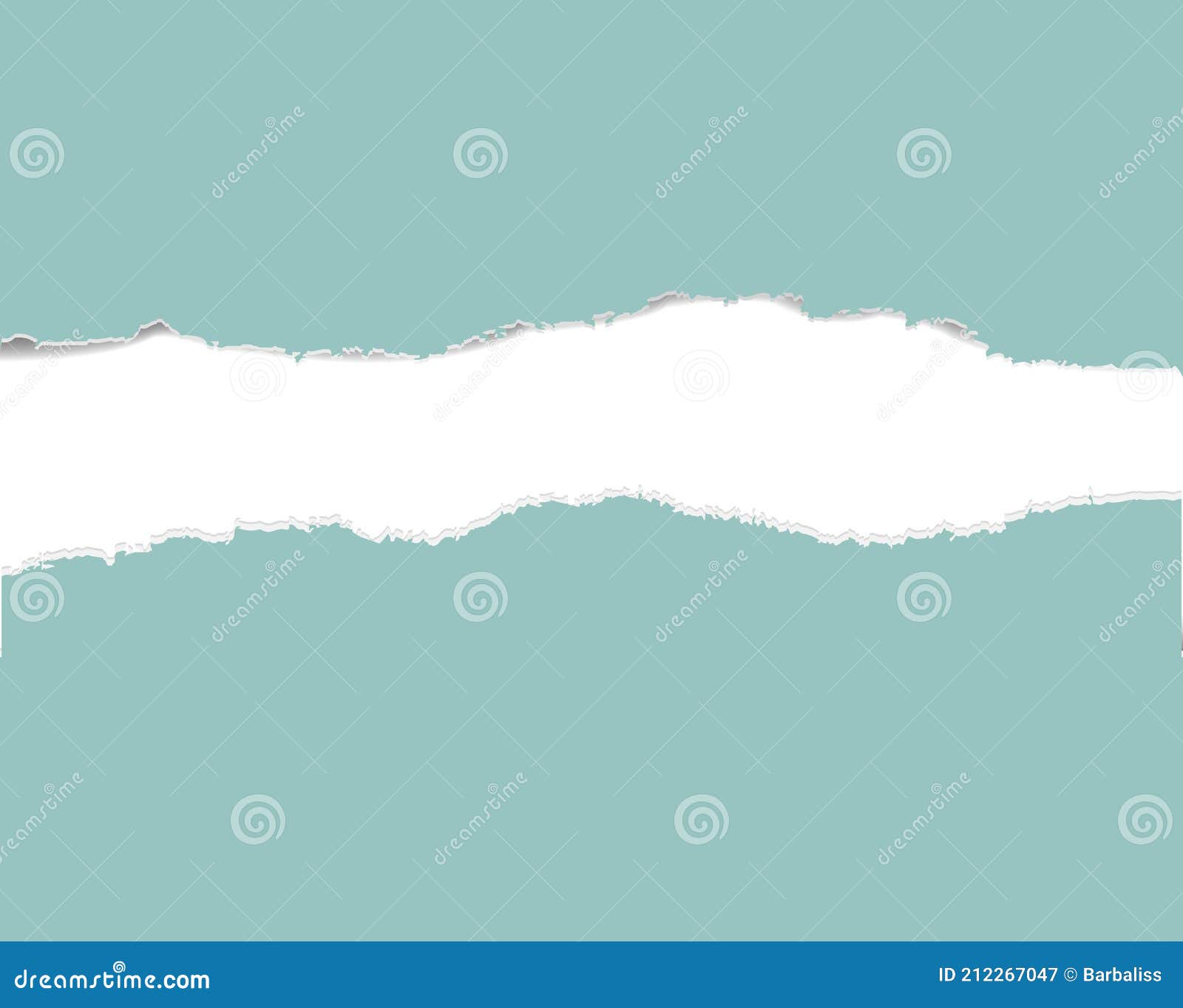 Mint Ripped Paper with White Background Stock Vector - Illustration of ...